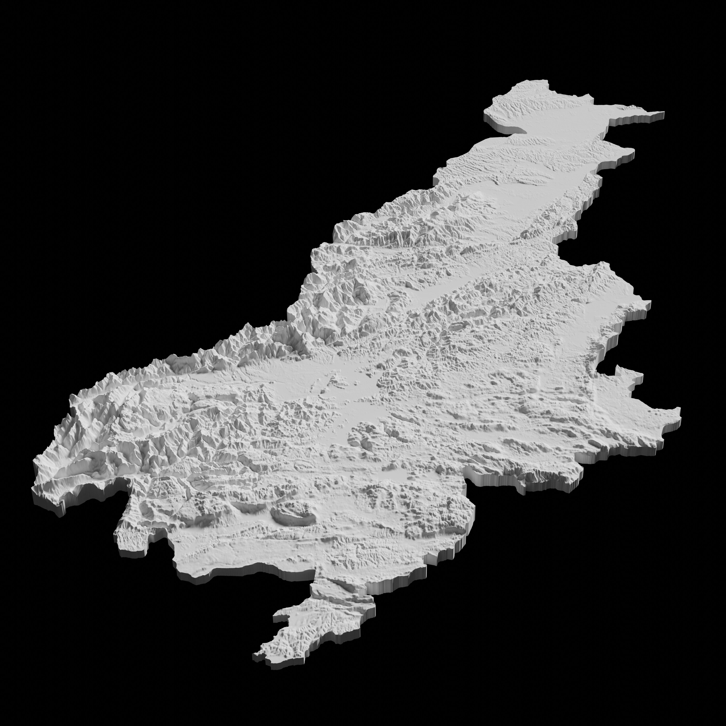 3D Country Map of Slovenia Topographic Map - 3D Terrain by Codingry