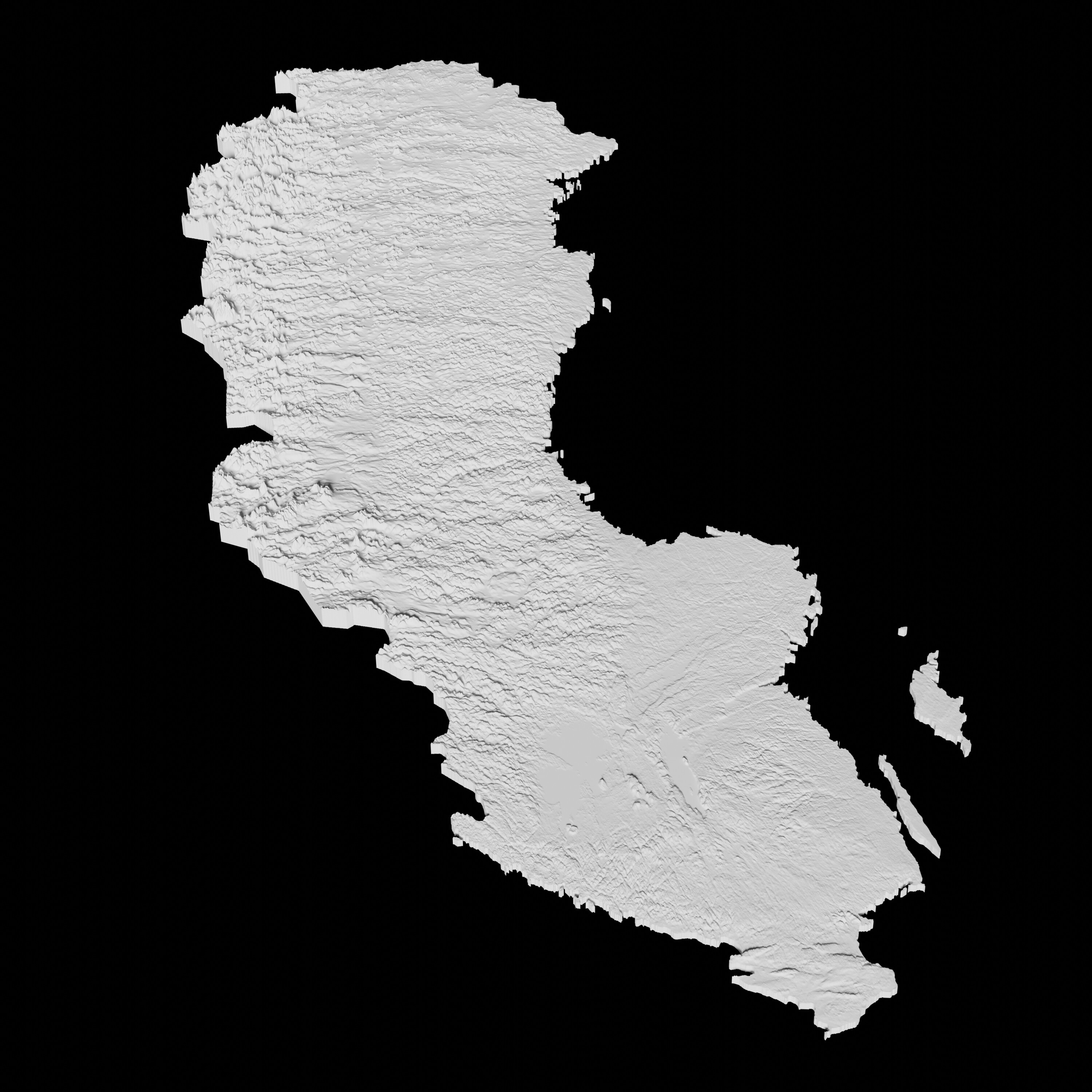 3D Country Map of Sweden Topographic Map - 3D Terrain by Codingry