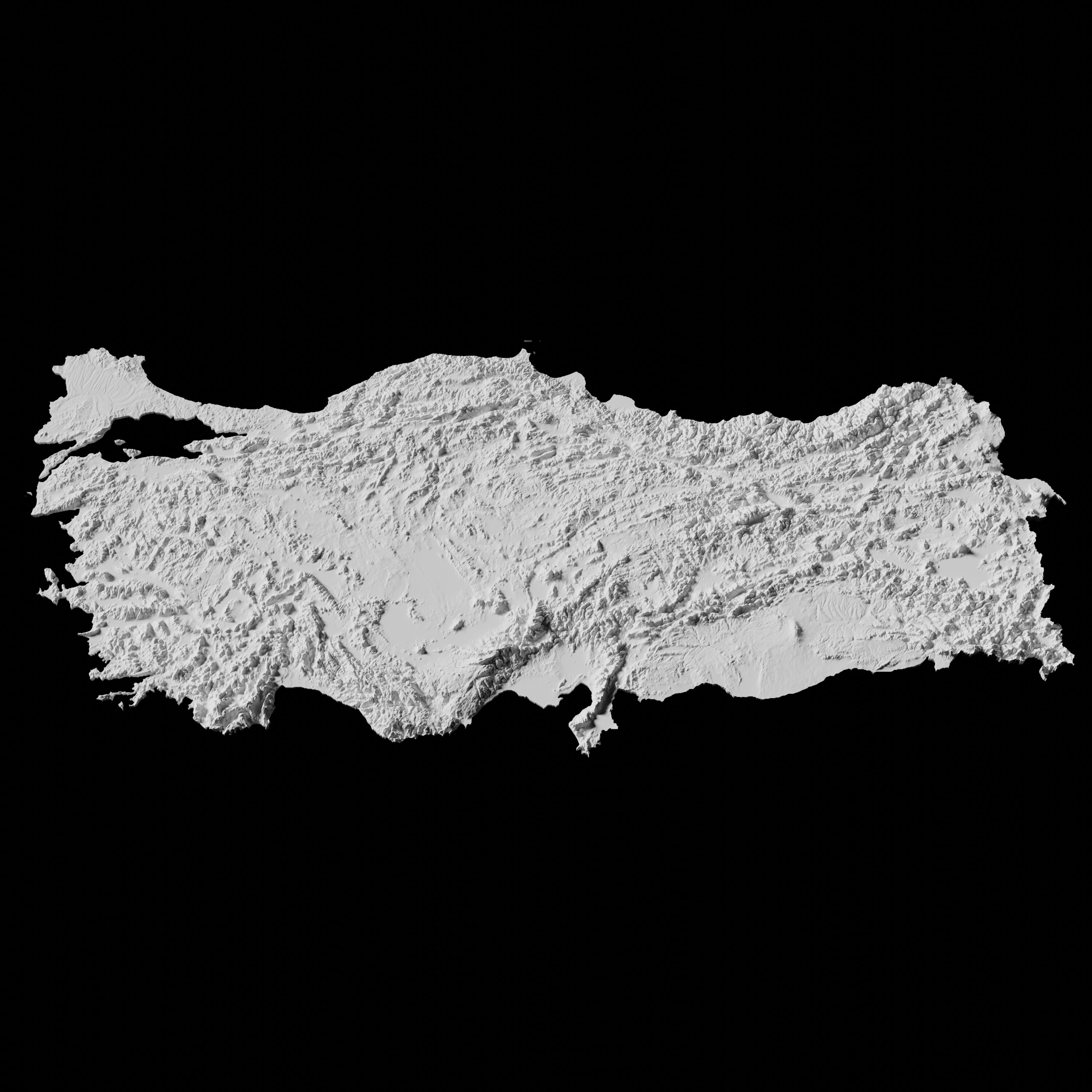 3D Country Map of Turkey Topographic Map - 3D Türkiye by Codingry
