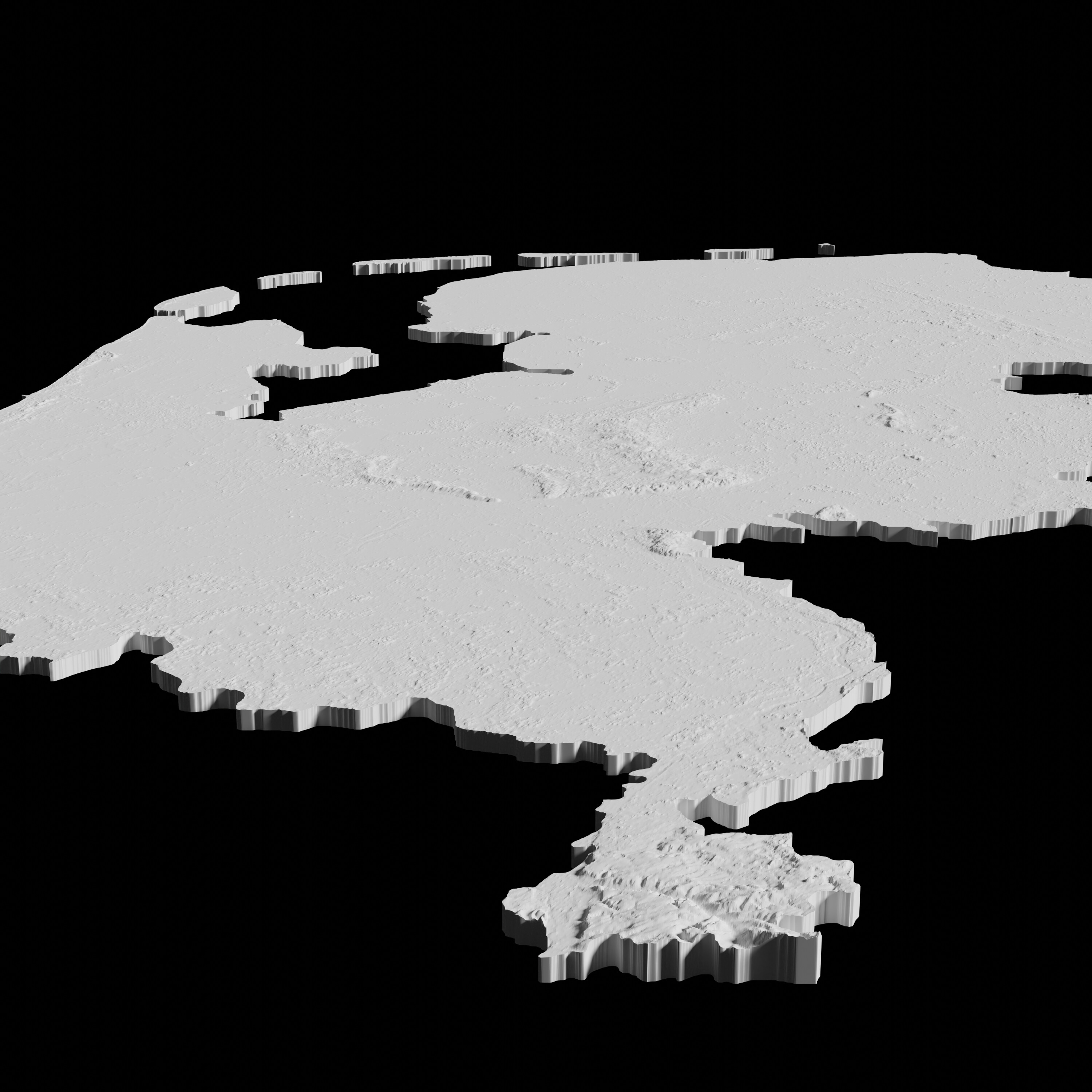 3D Map of The Netherlands Topographic Map - 3D Terrain by Codingry