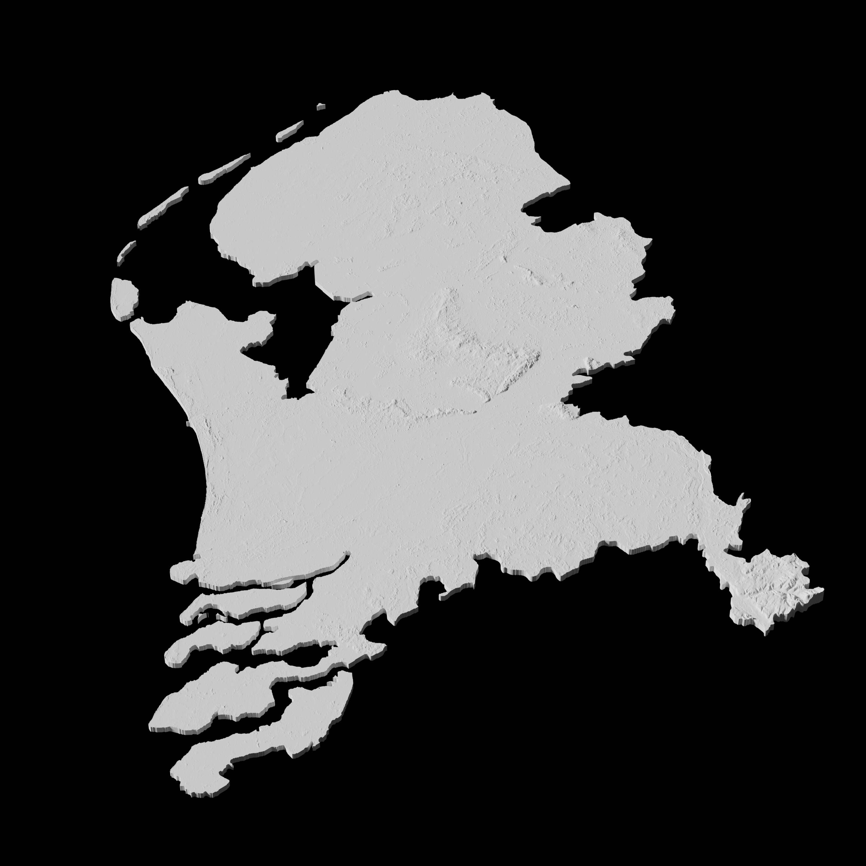 3D Map of The Netherlands Topographic Map - 3D Terrain by Codingry