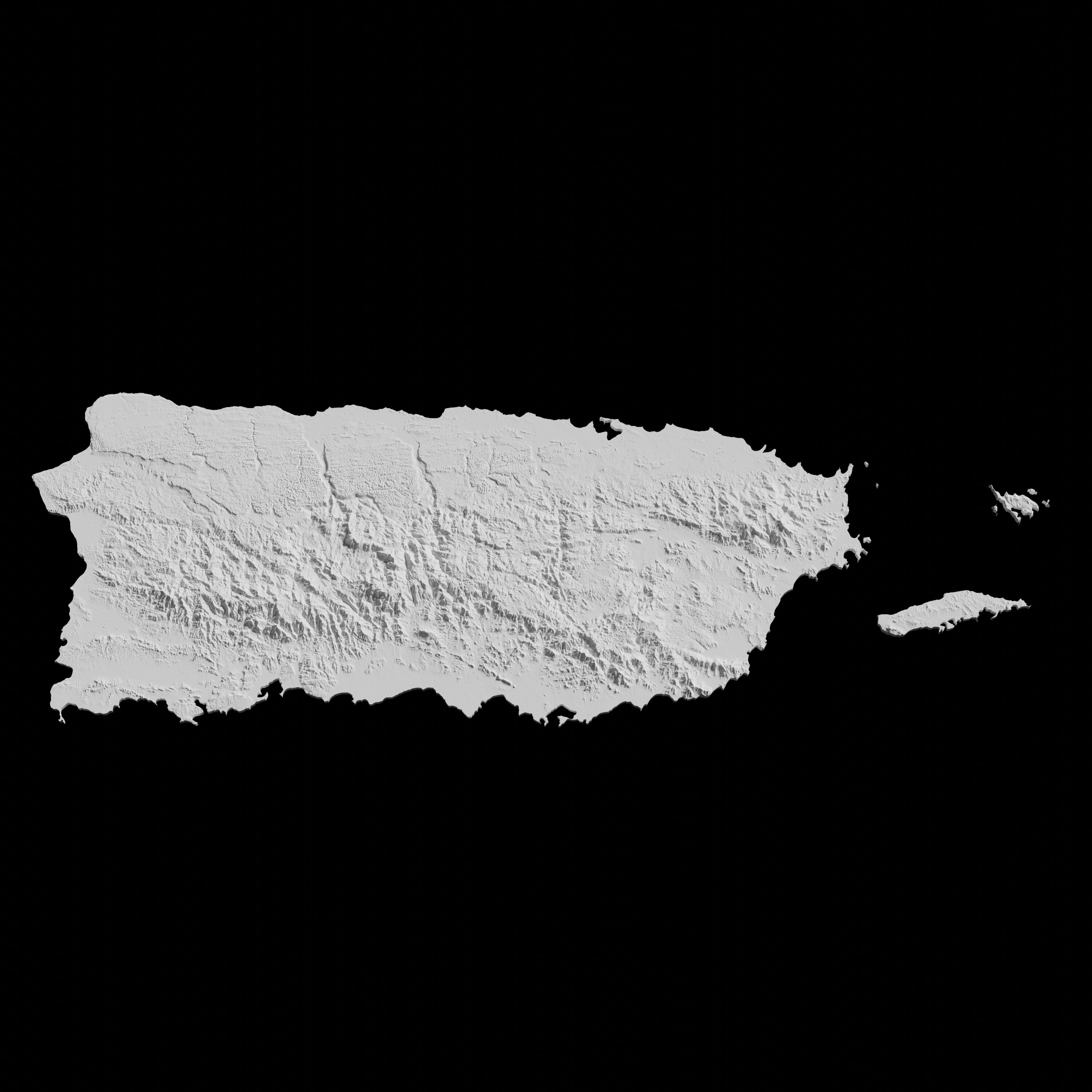 USA Puerto Rico Topographic Map - 3D Terrain by Codingry