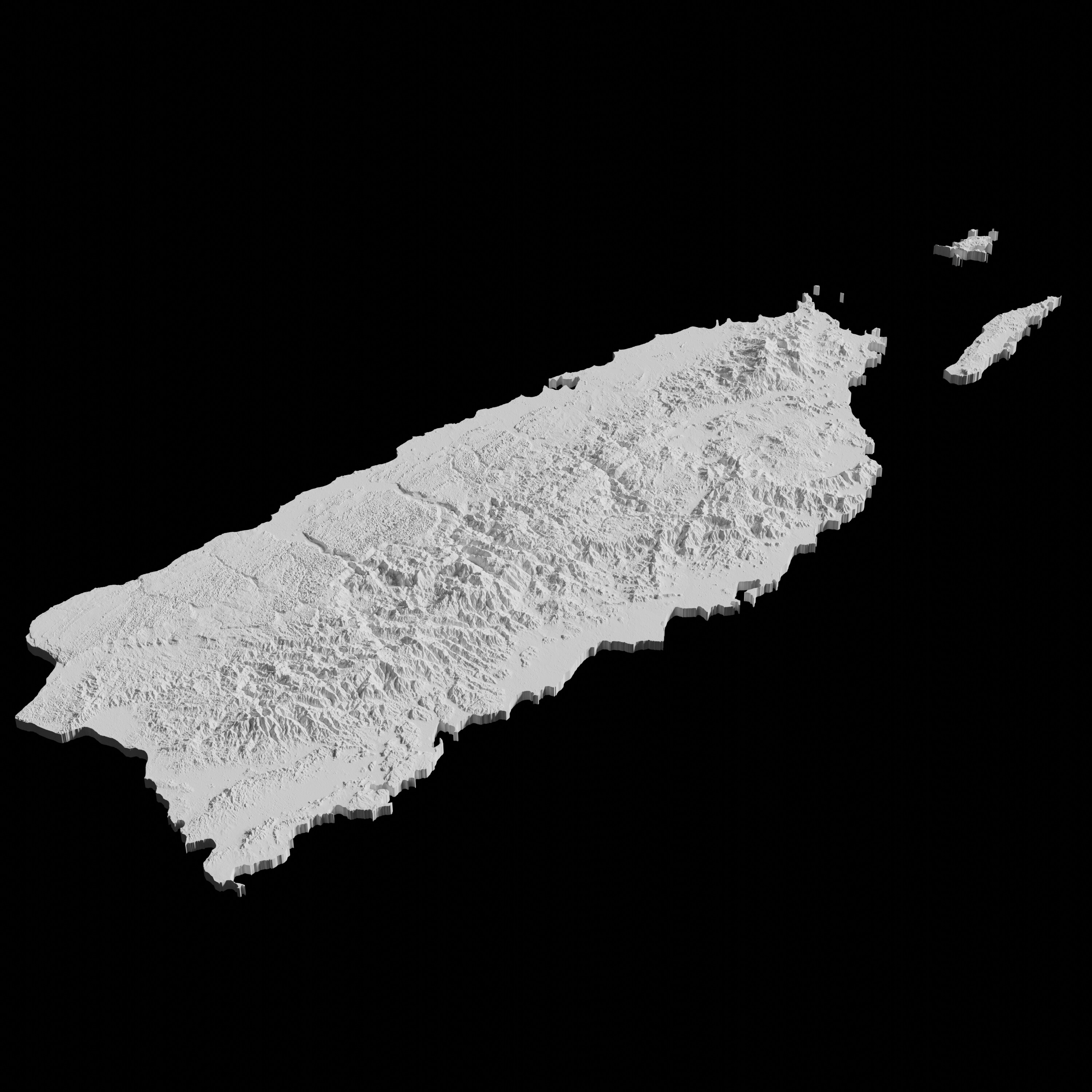 USA Puerto Rico Topographic Map - 3D Terrain by Codingry