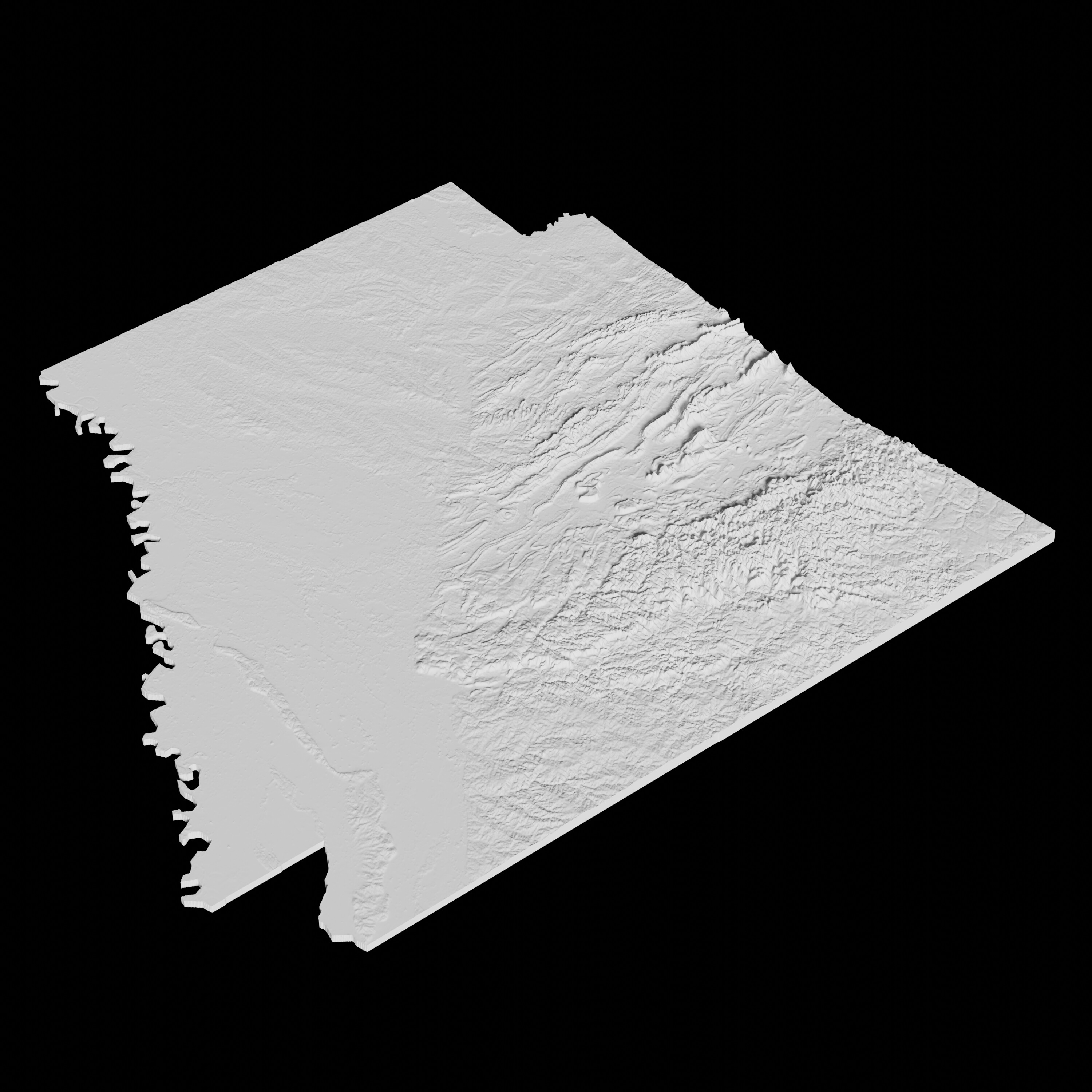 USA State of Arkansas Topographic Map - 3D Terrain by Codingry