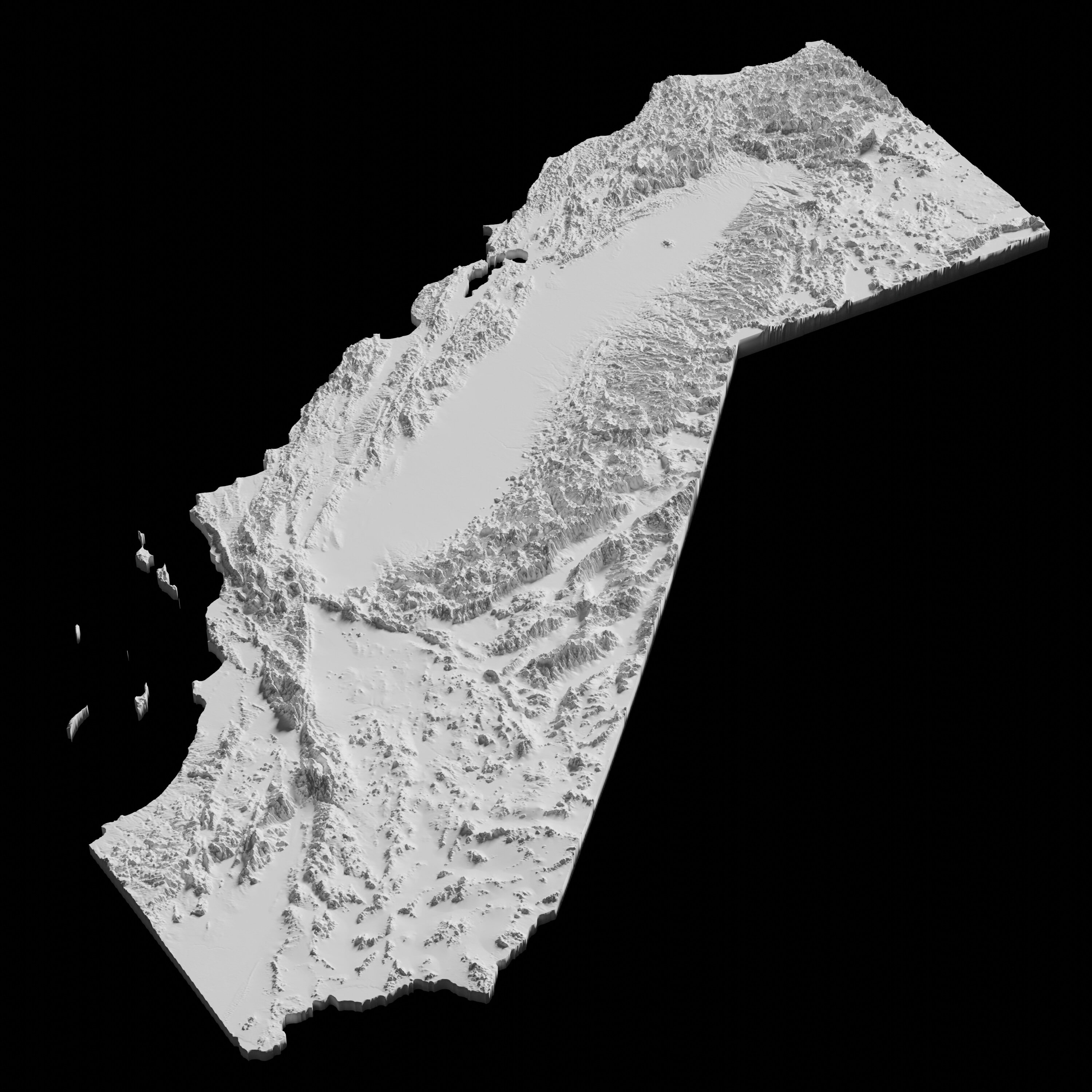 USA State of California Topographic Map - 3D Terrain by Codingry