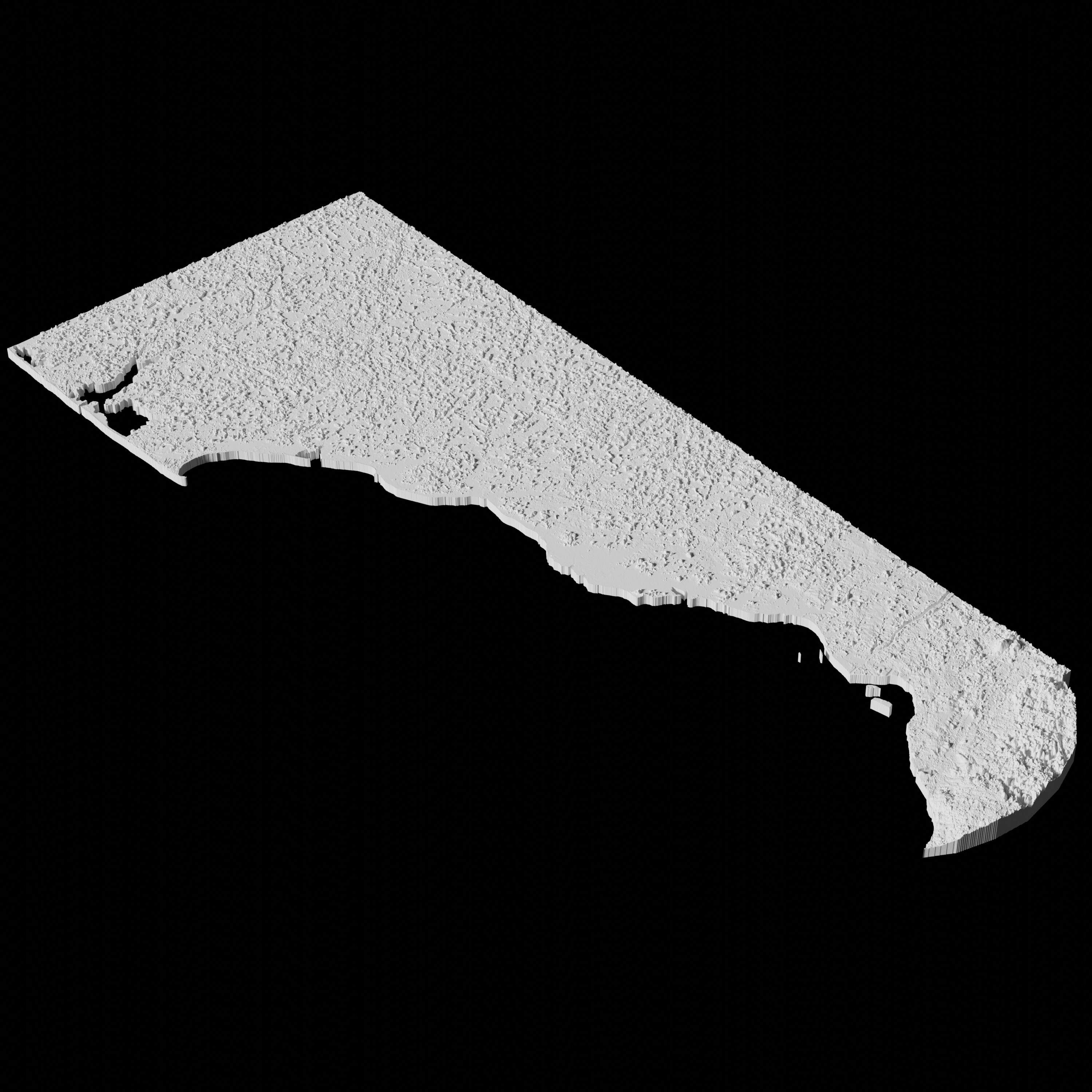 USA State of Delaware Topographic Map - 3D Terrain by Codingry