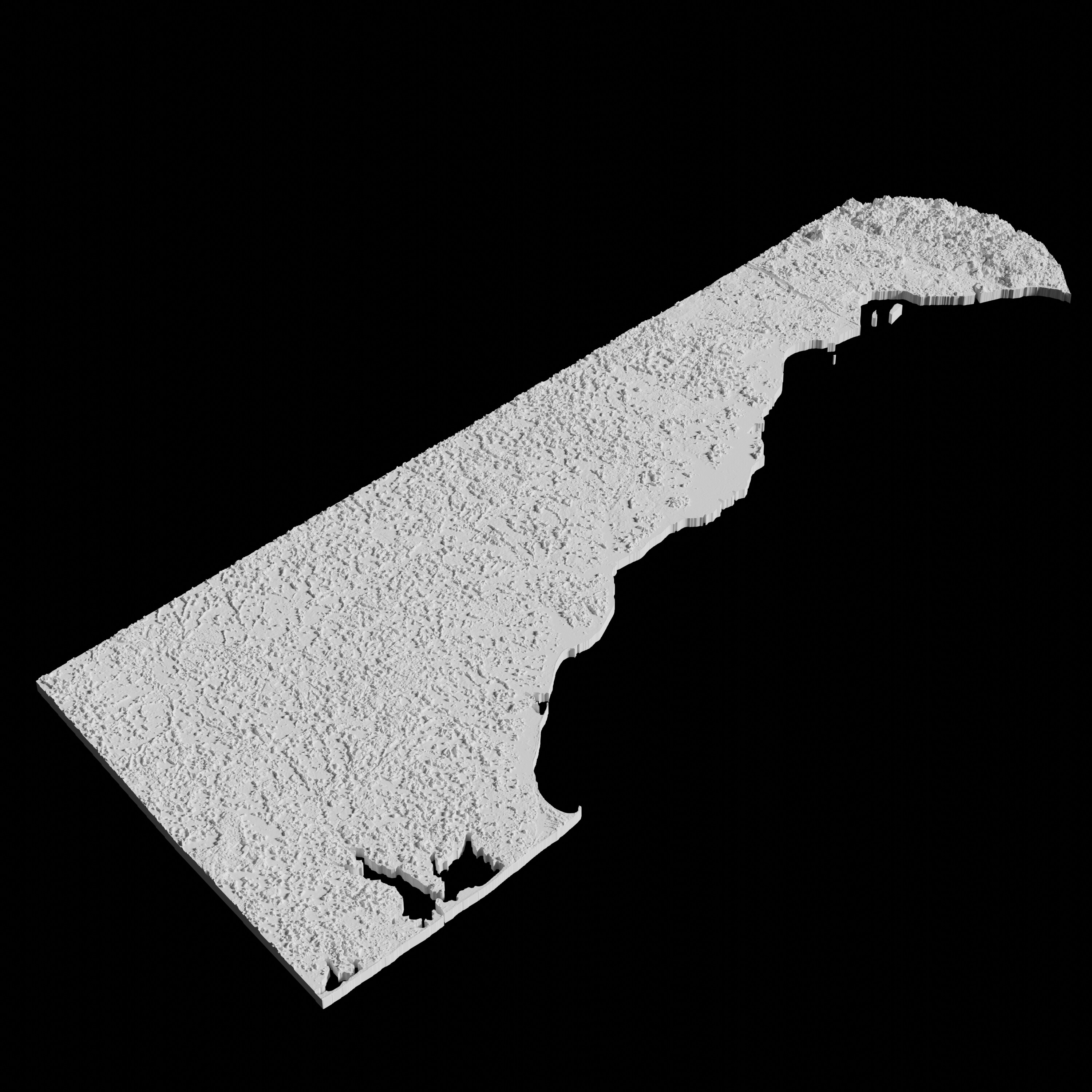 USA State of Delaware Topographic Map - 3D Terrain by Codingry