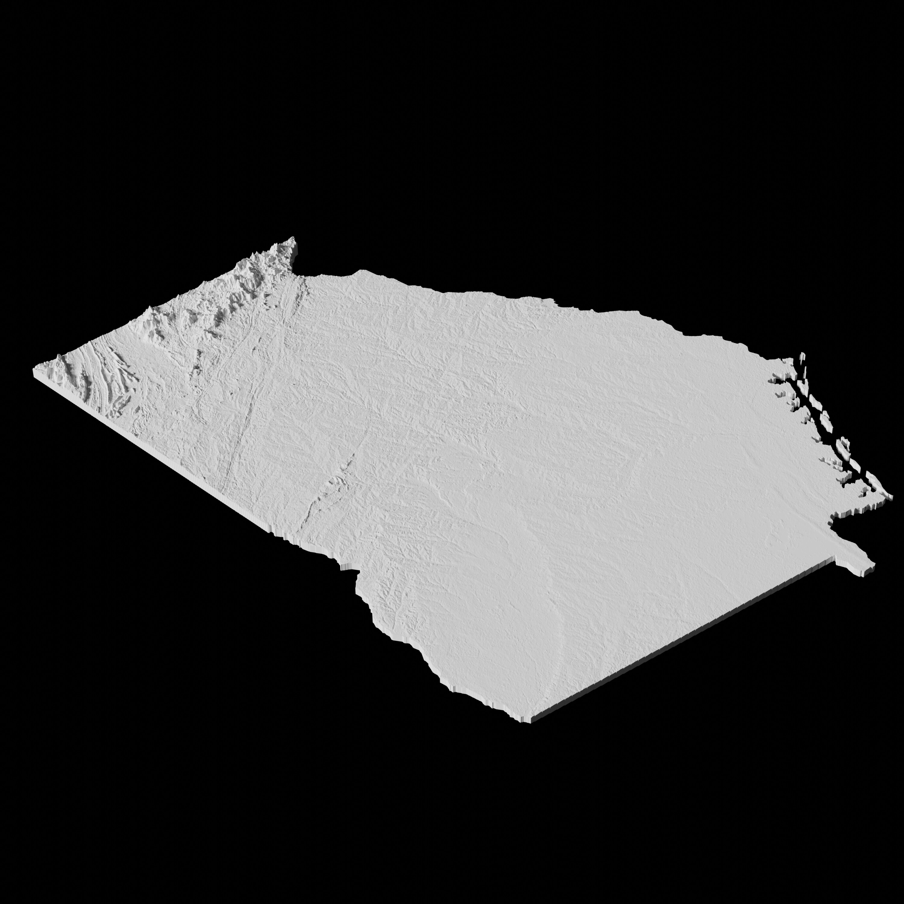 USA State of Georgia Topographic Map - 3D Terrain by Codingry