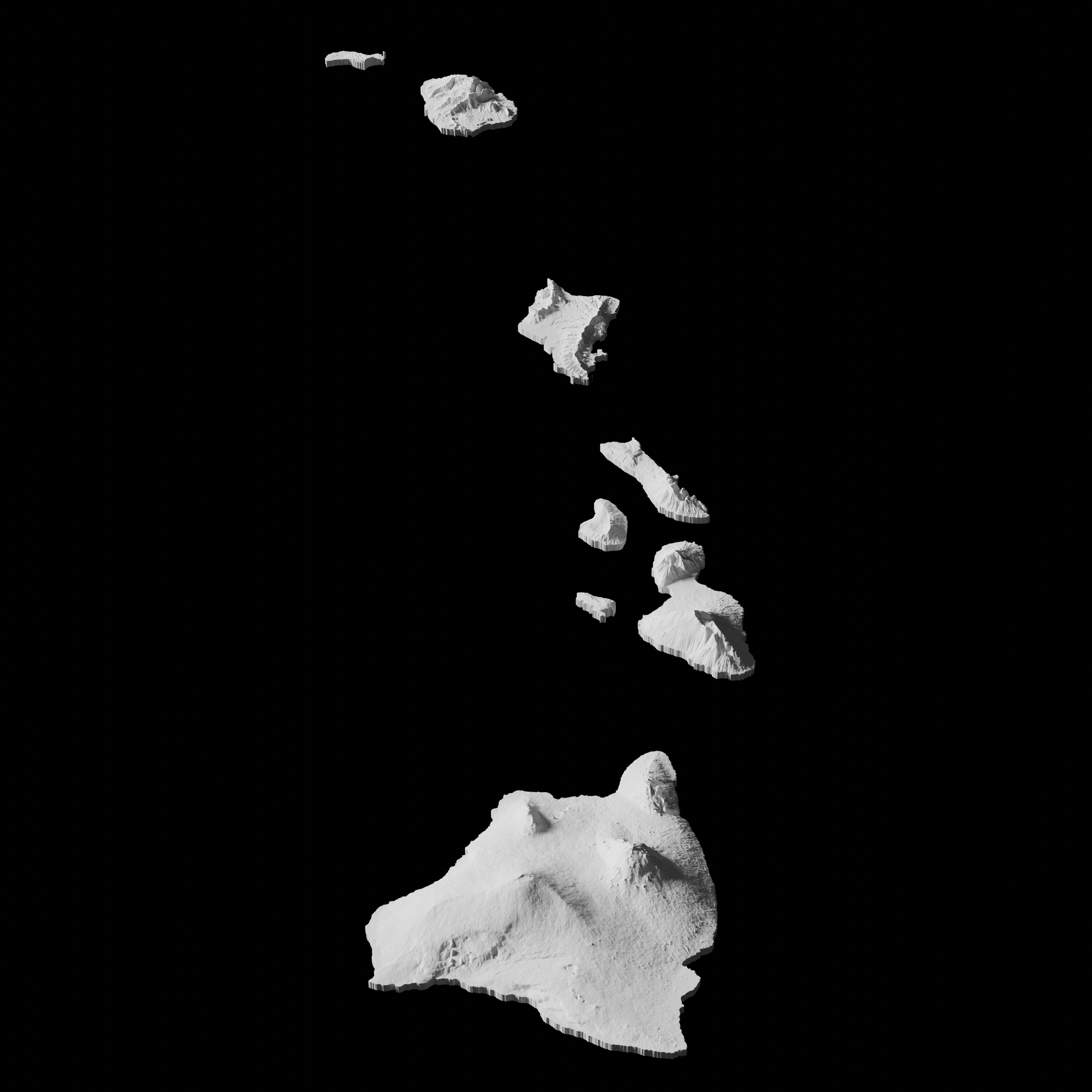 USA State of Hawaii Topographic Map - 3D Terrain by Codingry