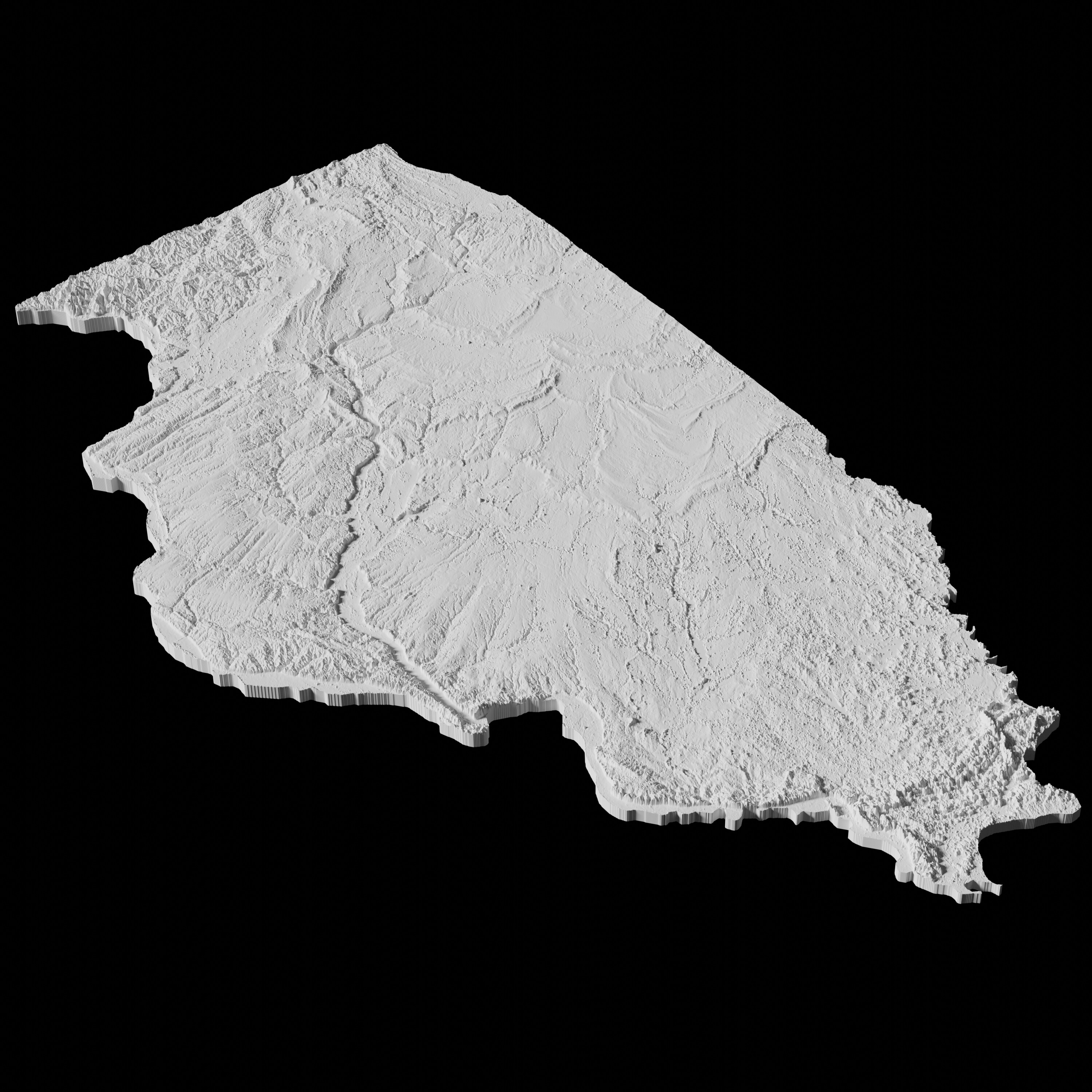 USA State of Illinois Topographic Map - 3D Terrain by Codingry