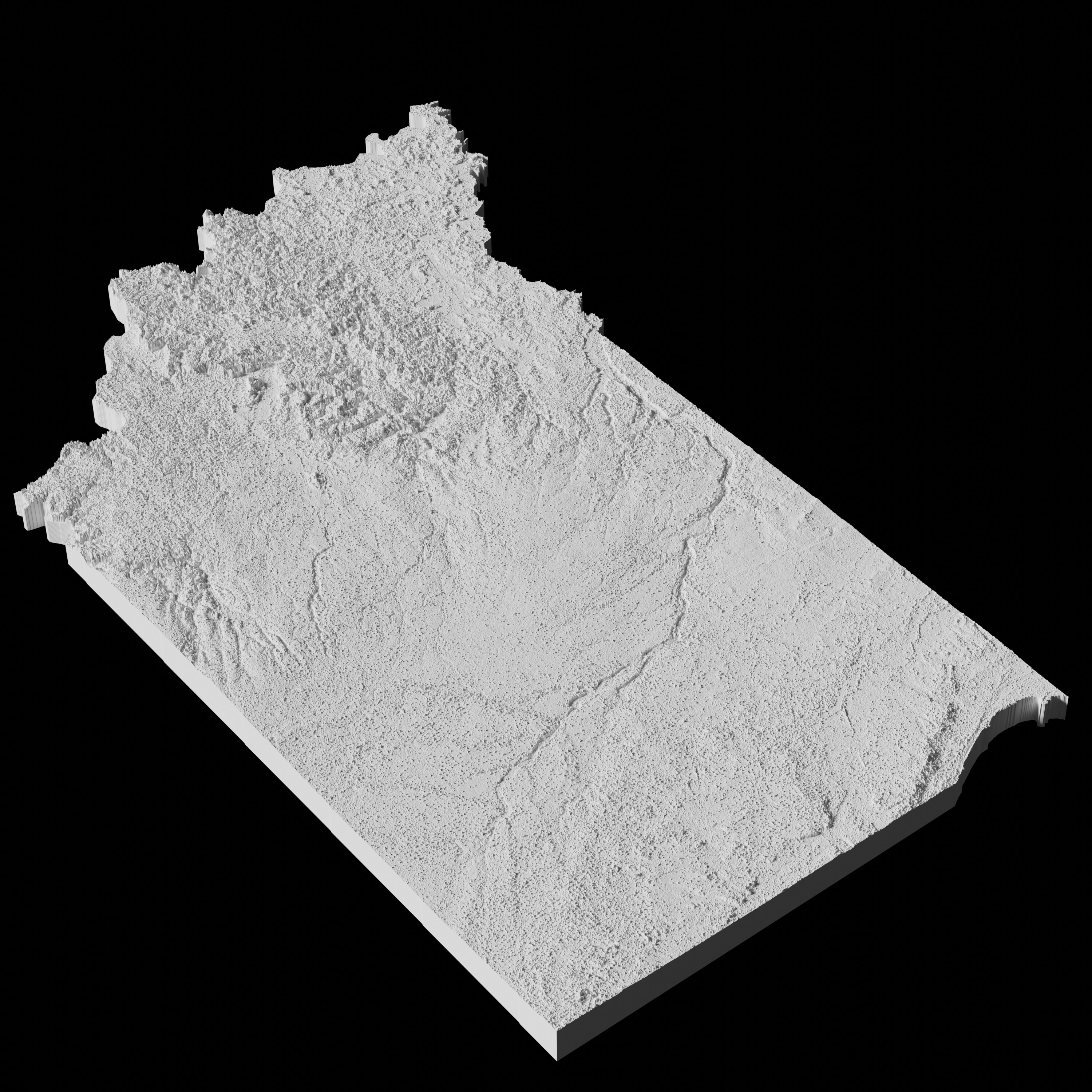 USA State of Indiana Topographic Map - 3D Terrain by Codingry