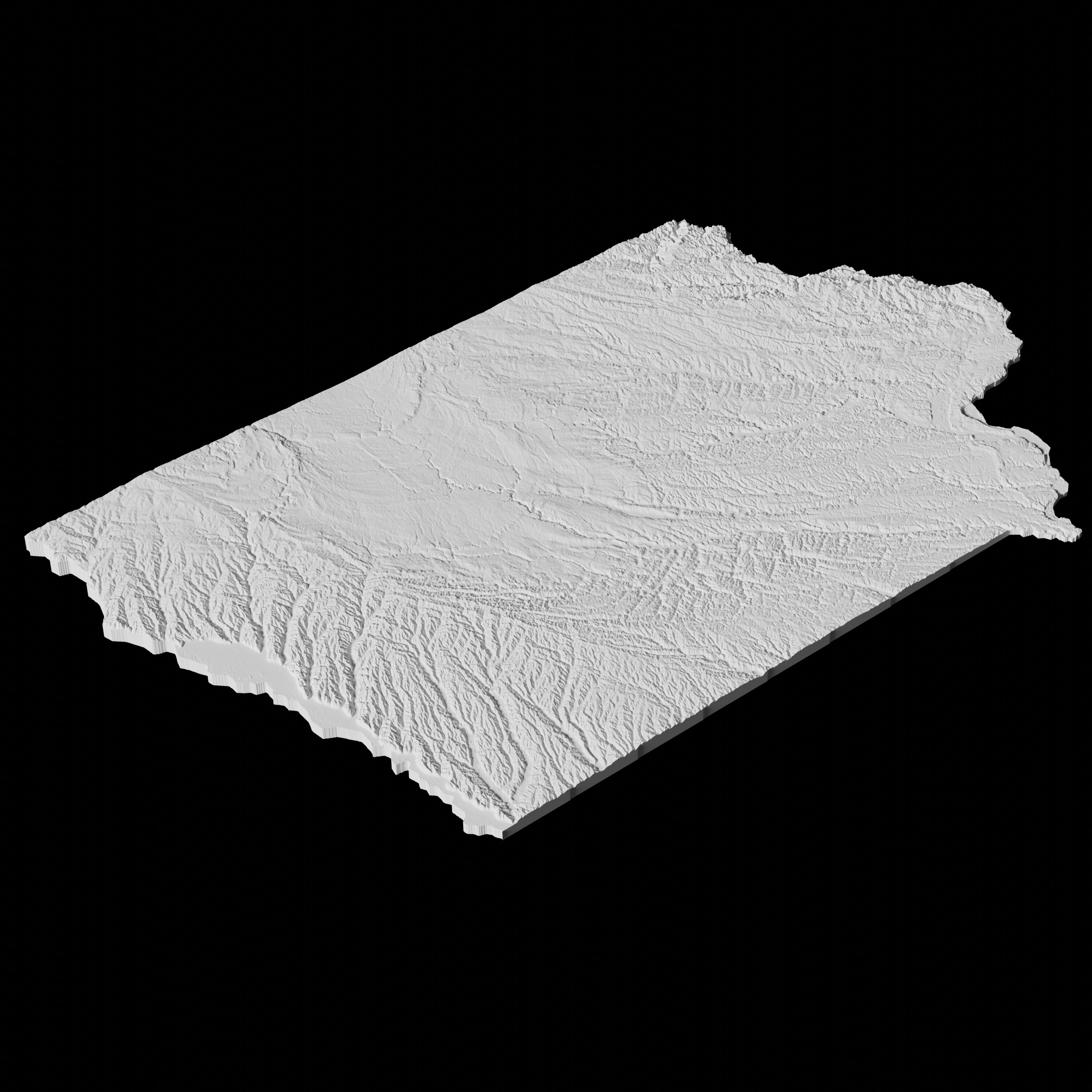 USA State of Iowa Topographic Map - 3D Terrain by Codingry