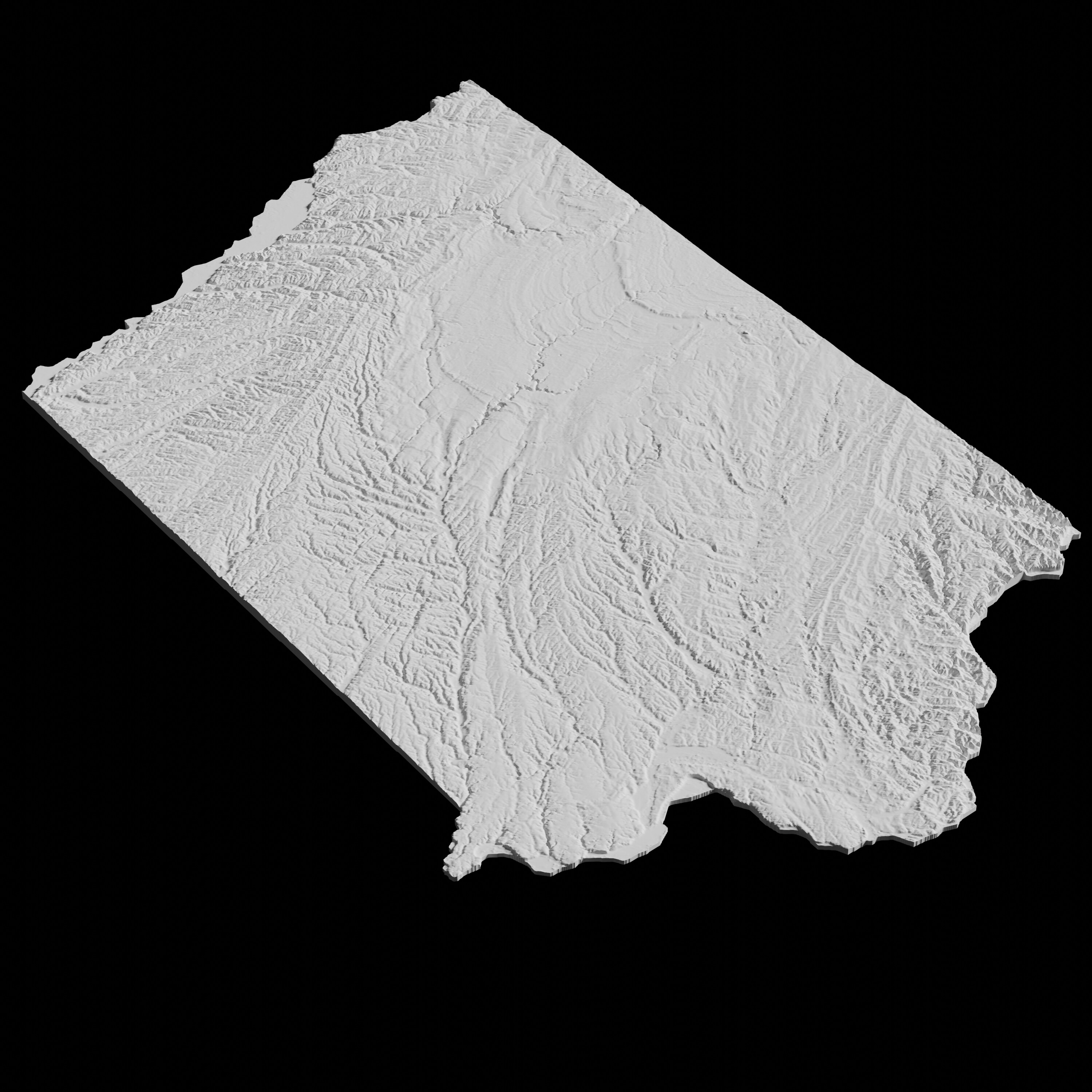 USA State of Iowa Topographic Map - 3D Terrain by Codingry