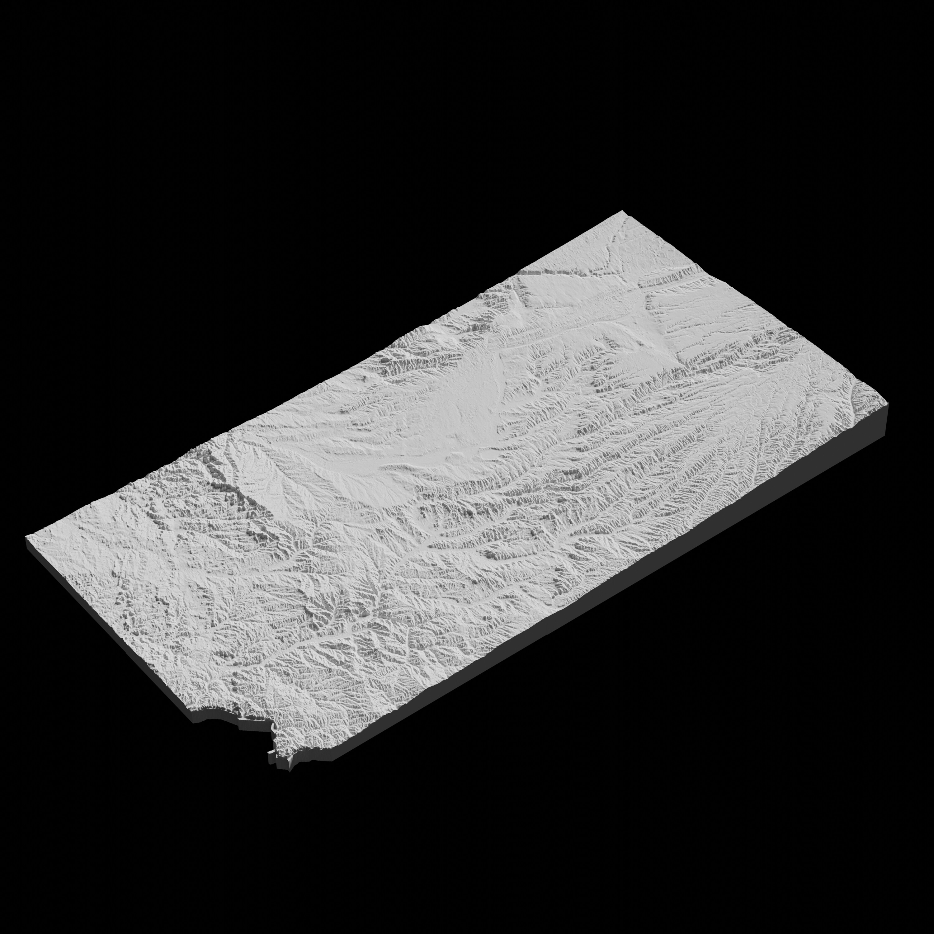 USA State of Kansas Topographic Map - 3D Terrain by Codingry