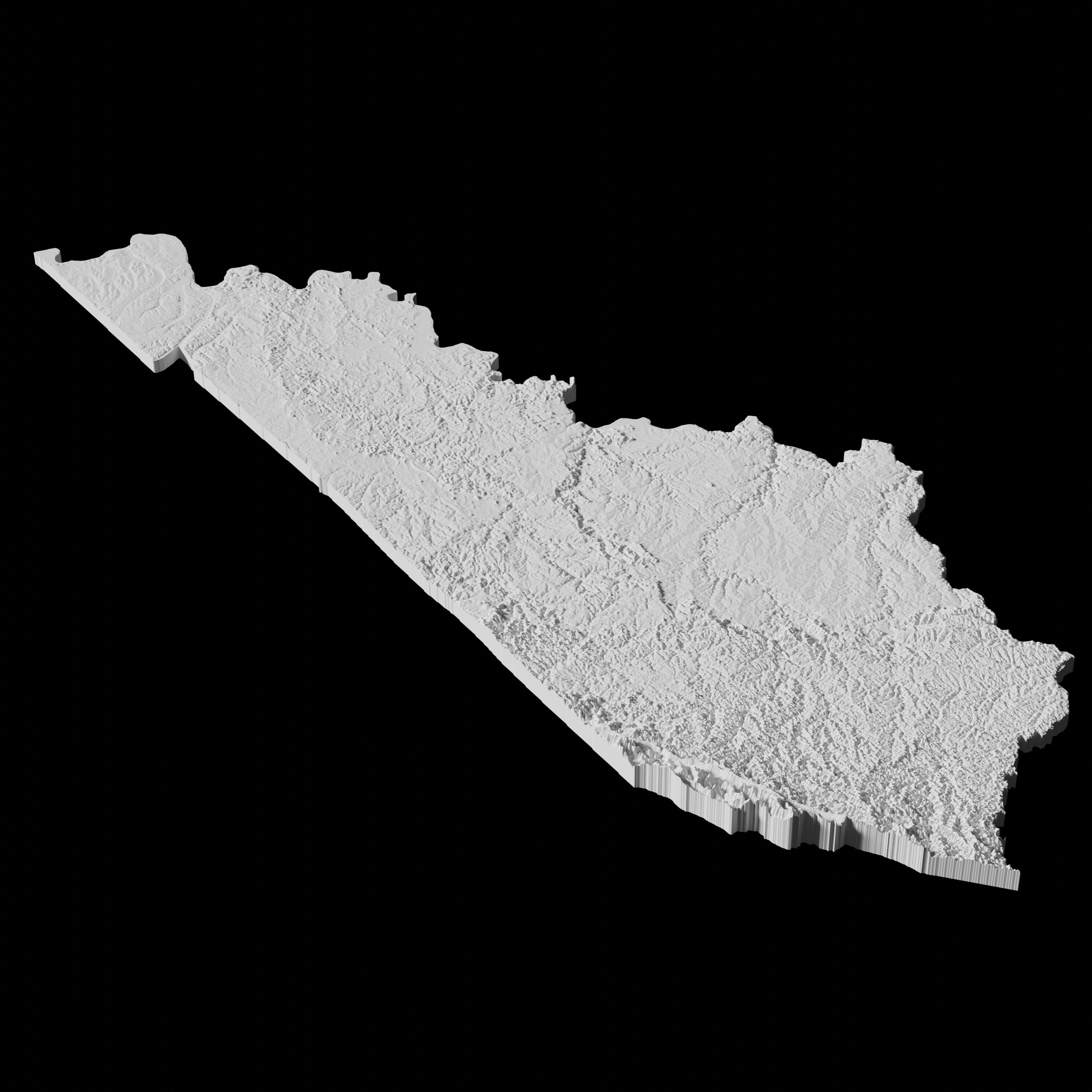 USA State of Kentucky Topographic Map - 3D Terrain by Codingry