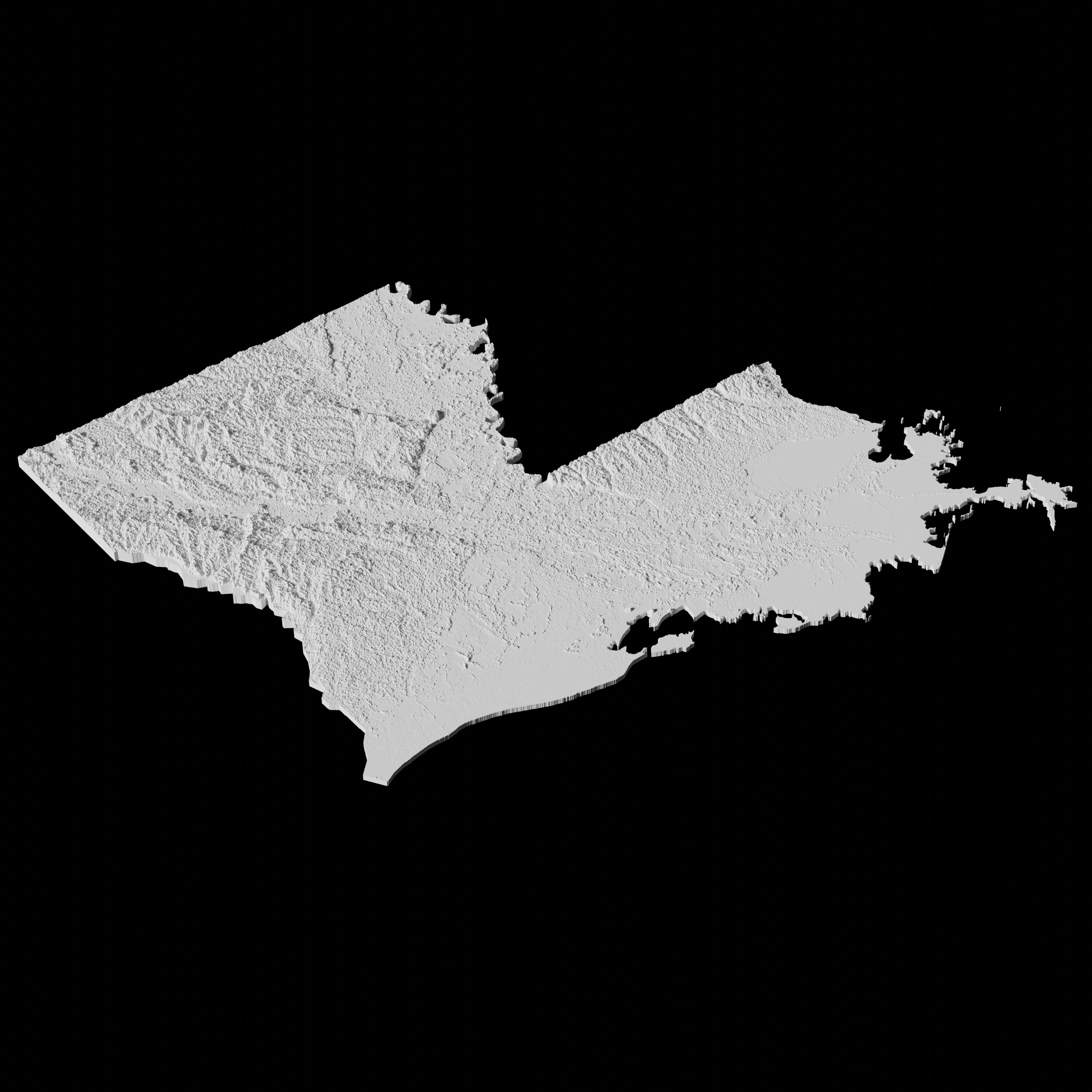 USA State of Louisiana Topographic Map - 3D Terrain by Codingry