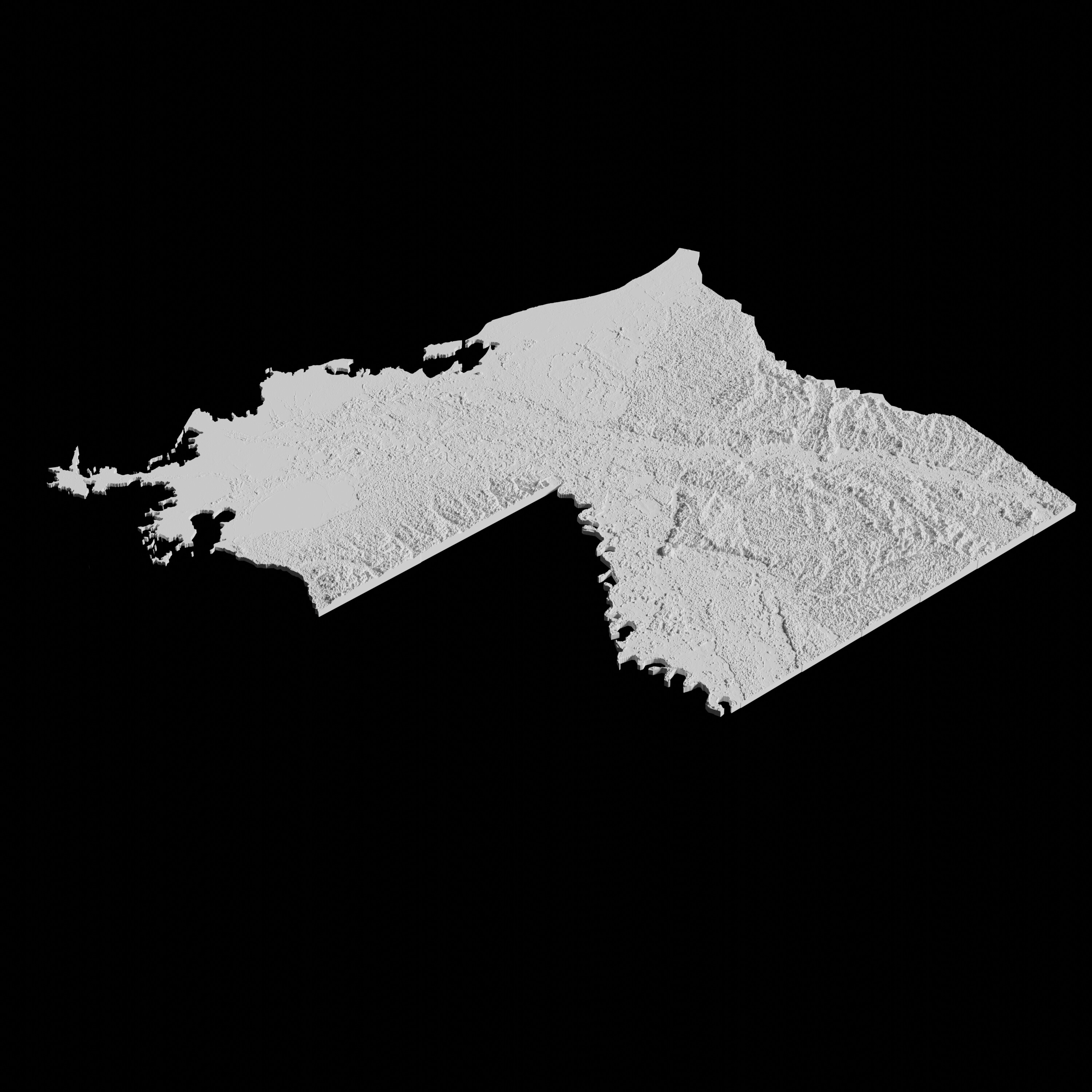 USA State of Louisiana Topographic Map - 3D Terrain by Codingry