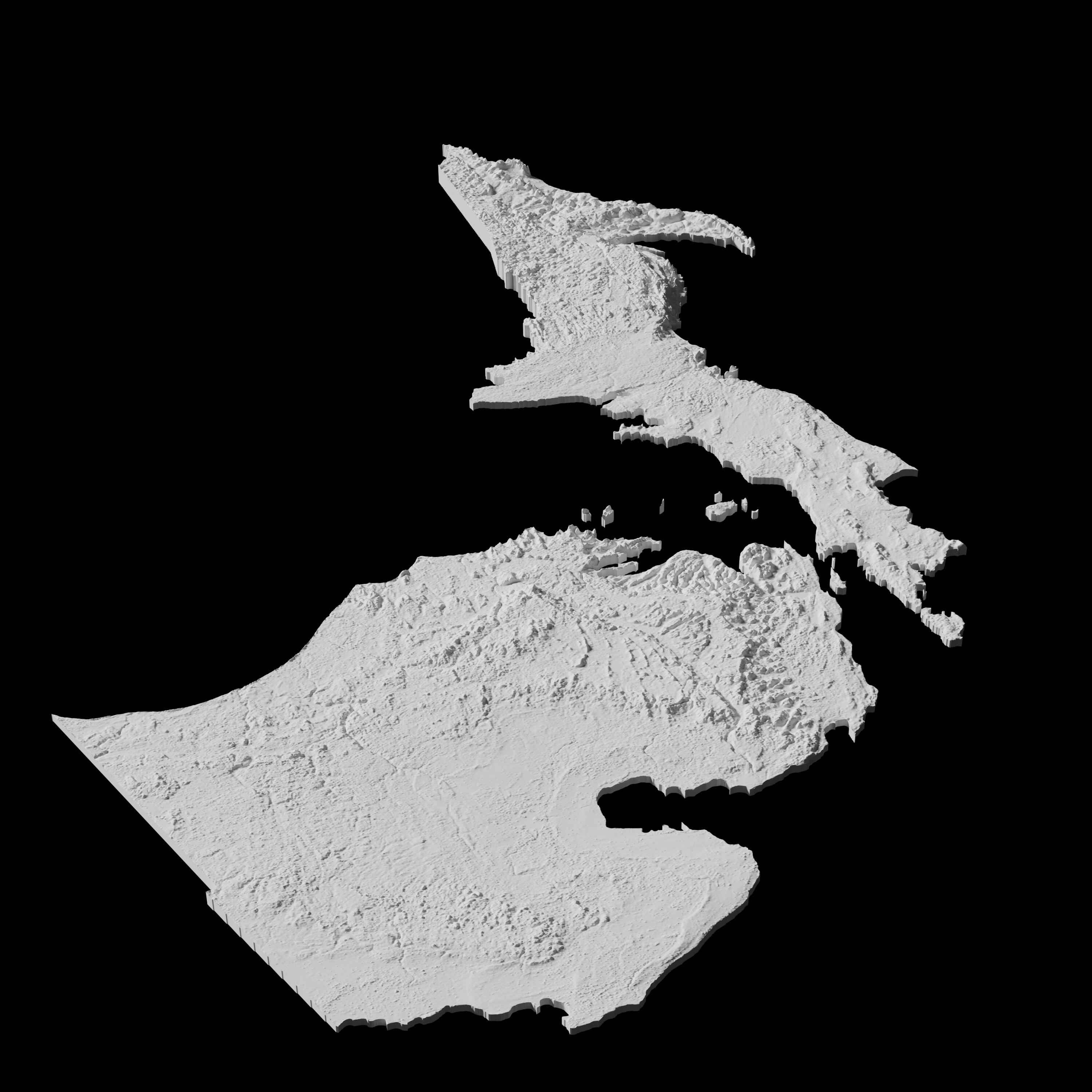 USA State of Michigan Topographic Map - 3D Terrain by Codingry
