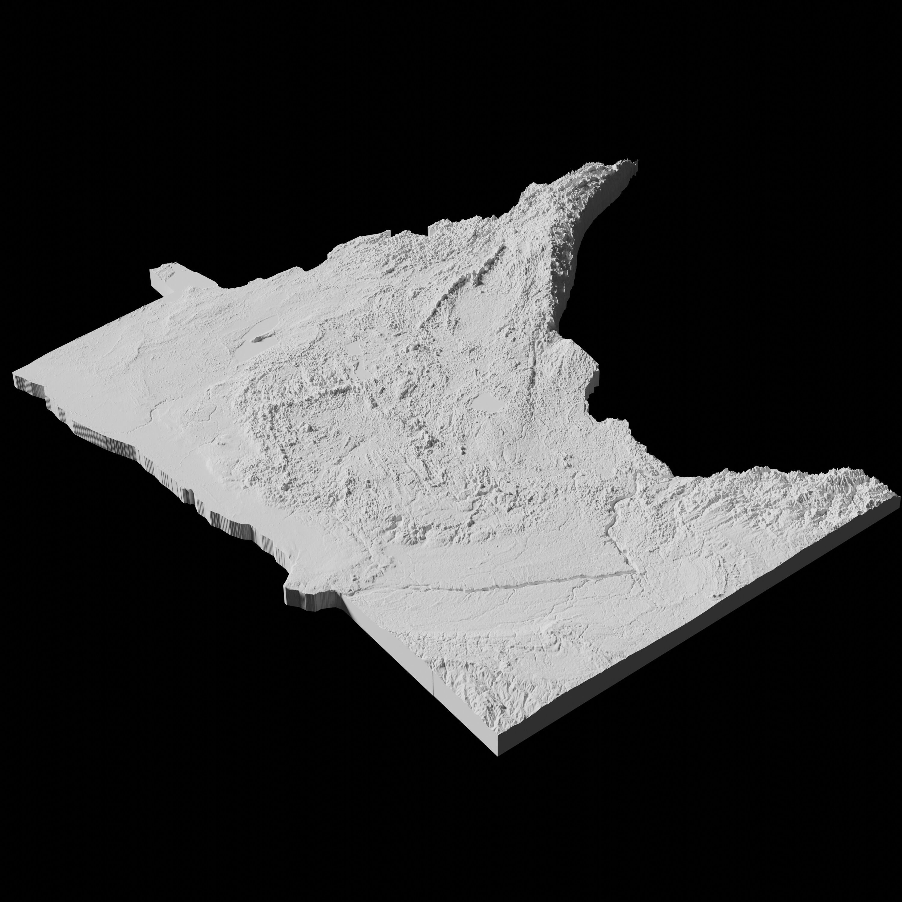 USA State of Minnesota Topographic Map - 3D Terrain by Codingry