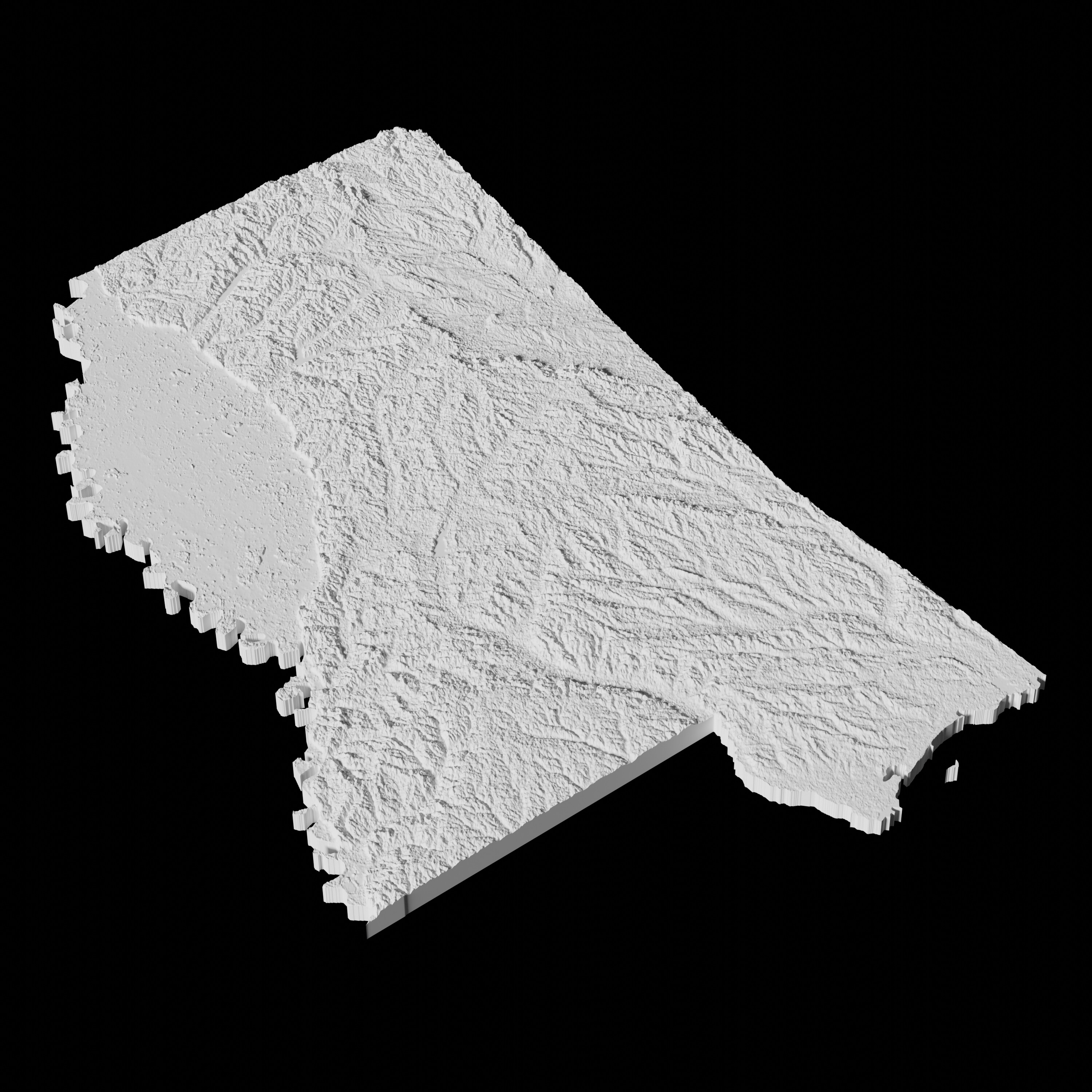 USA State of Mississippi Topographic Map - 3D Terrain by Codingry