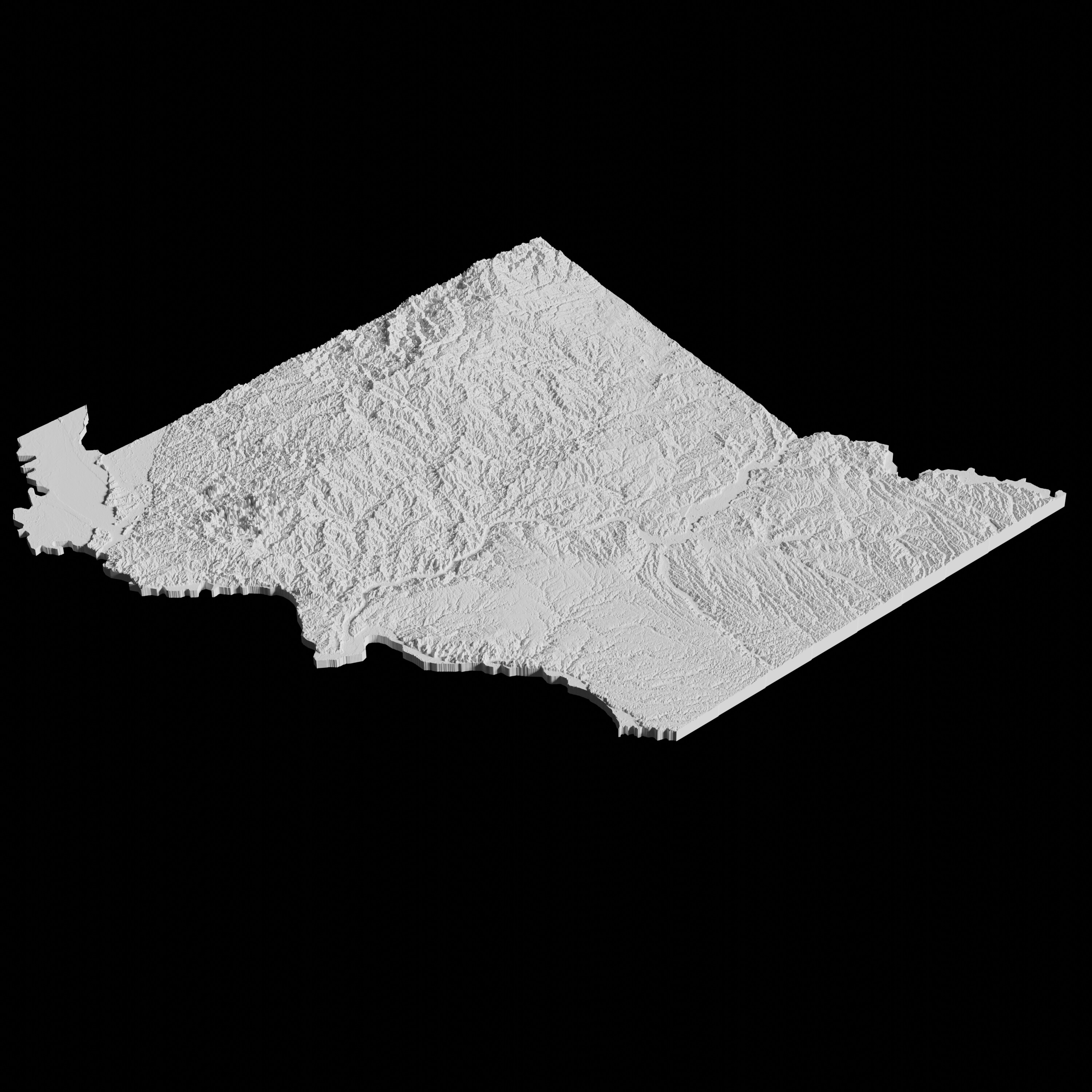 USA State of Missouri Topographic Map - 3D Terrain by Codingry
