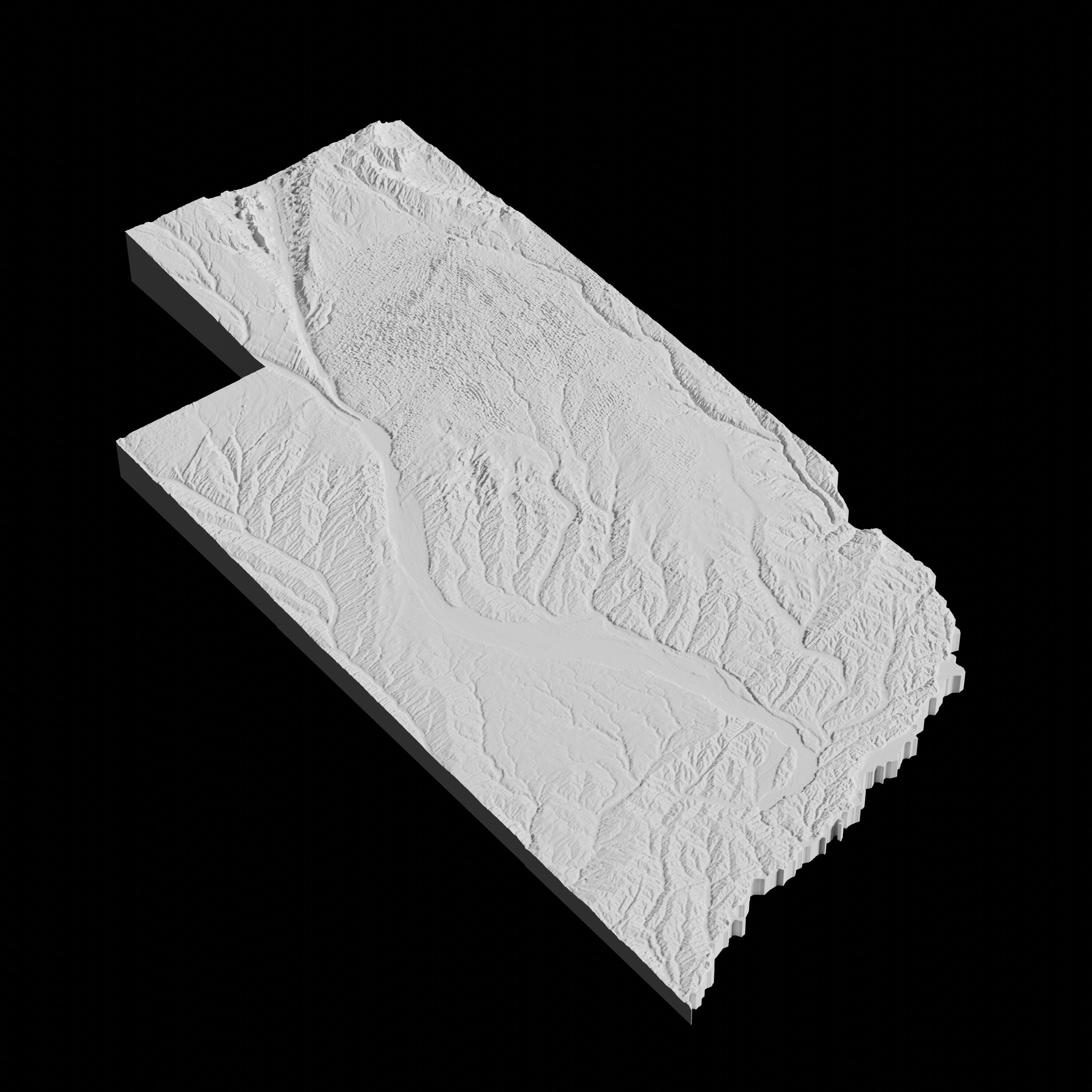 USA State of Nebraska Topographic Map - 3D Terrain by Codingry