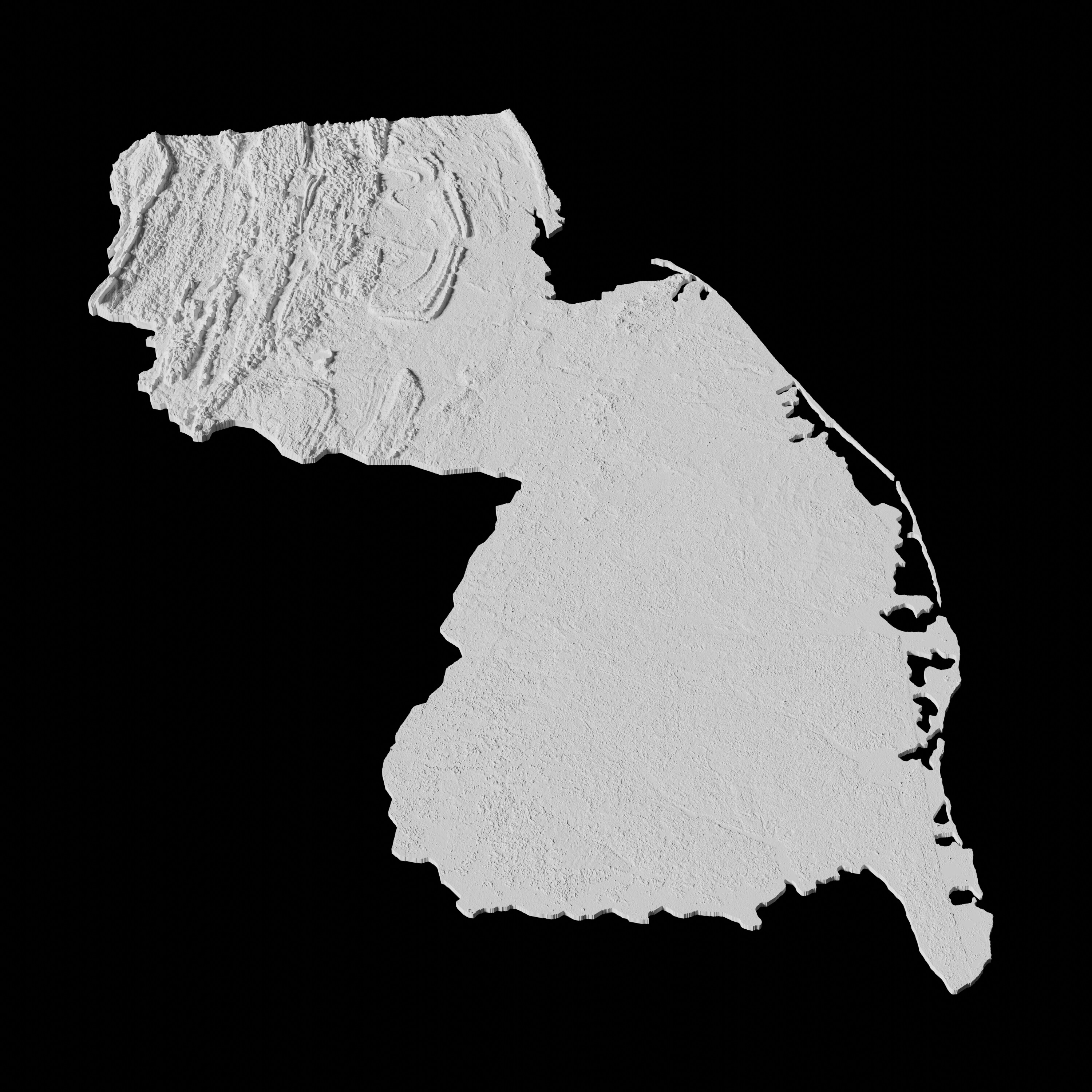 USA State of New Jersey Topographic Map - 3D Terrain by Codingry