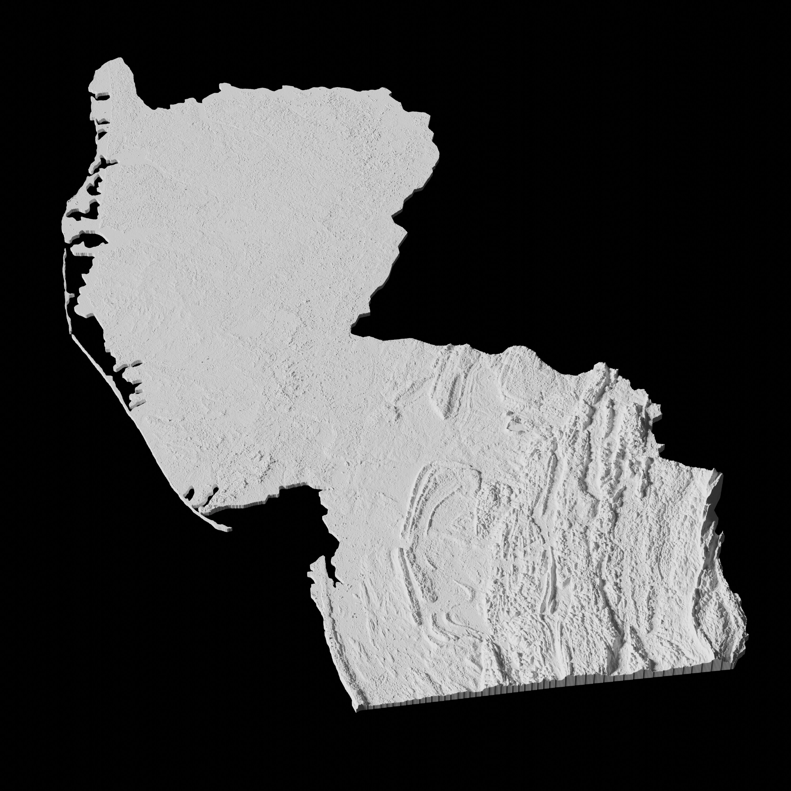 USA State of New Jersey Topographic Map - 3D Terrain by Codingry