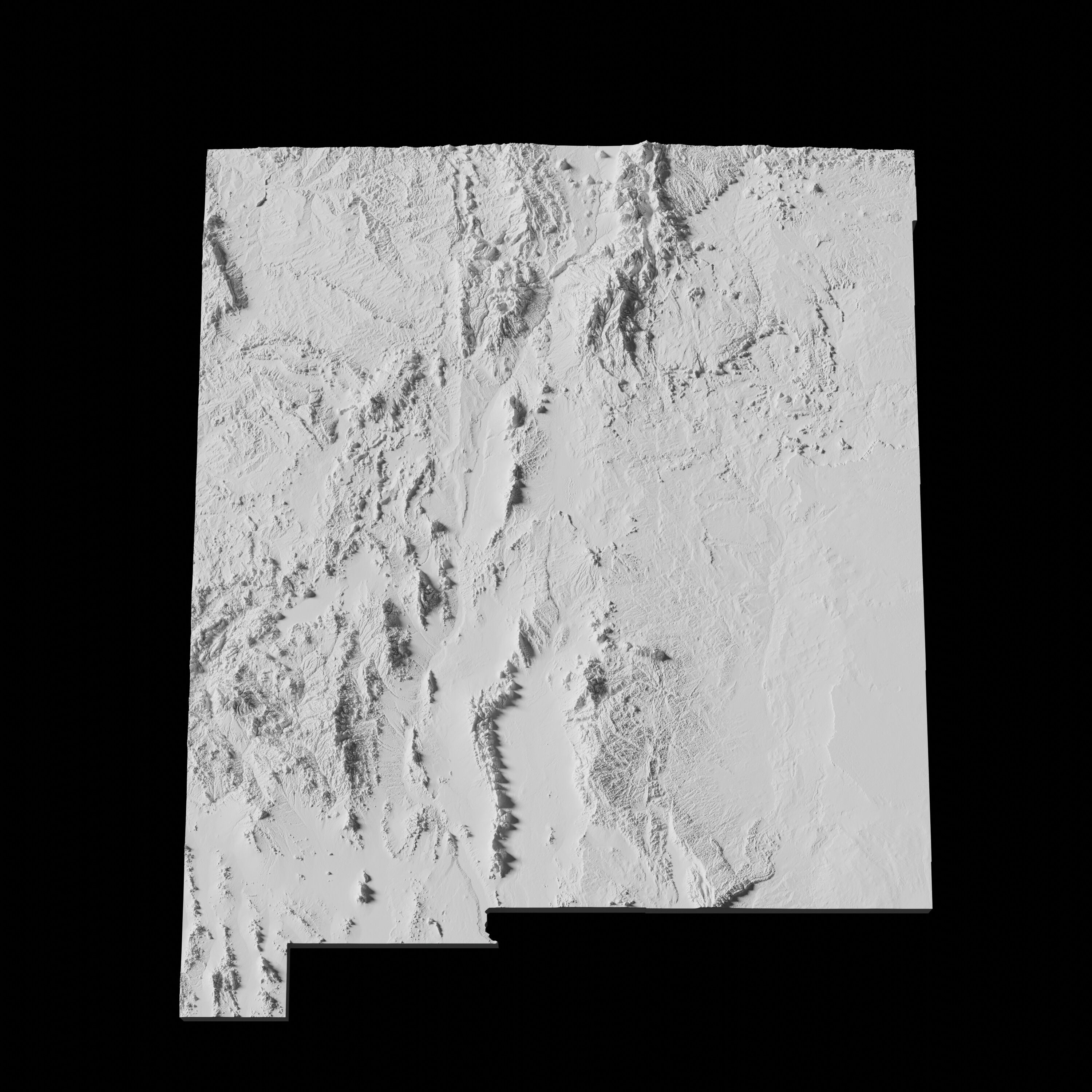 USA State of New Mexico Topographic Map - 3D Terrain by Codingry