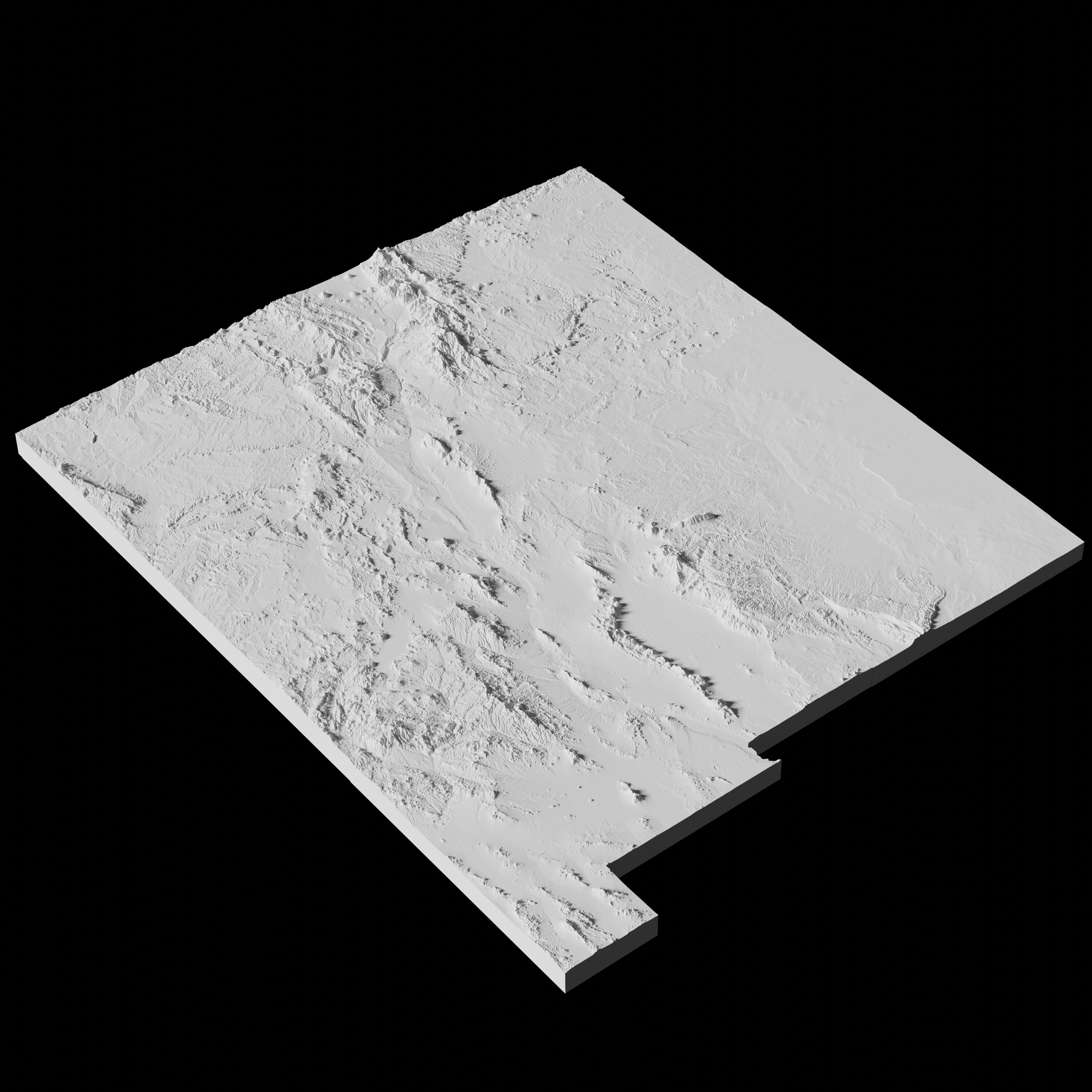 USA State of New Mexico Topographic Map - 3D Terrain by Codingry