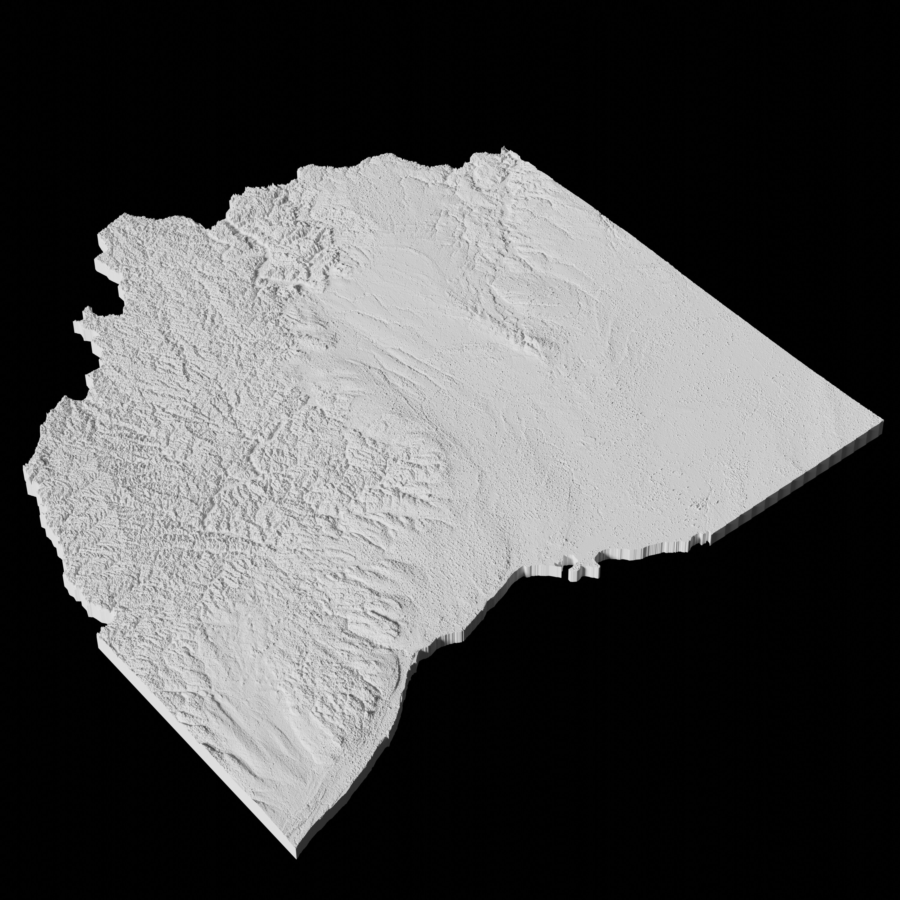 USA State of Ohio Topographic Map - 3D Terrain by Codingry
