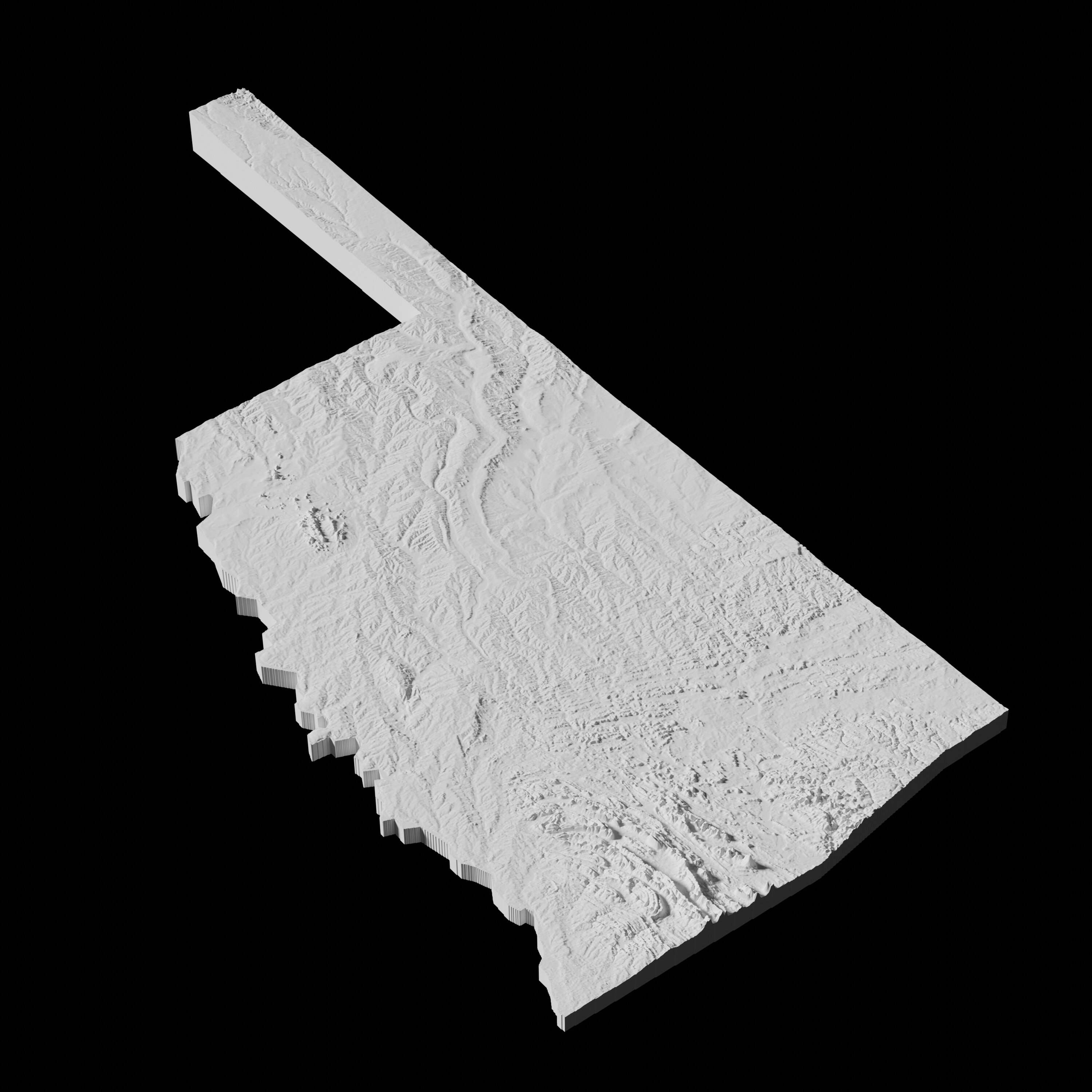 USA State of Oklahoma Topographic Map - 3D Terrain by Codingry