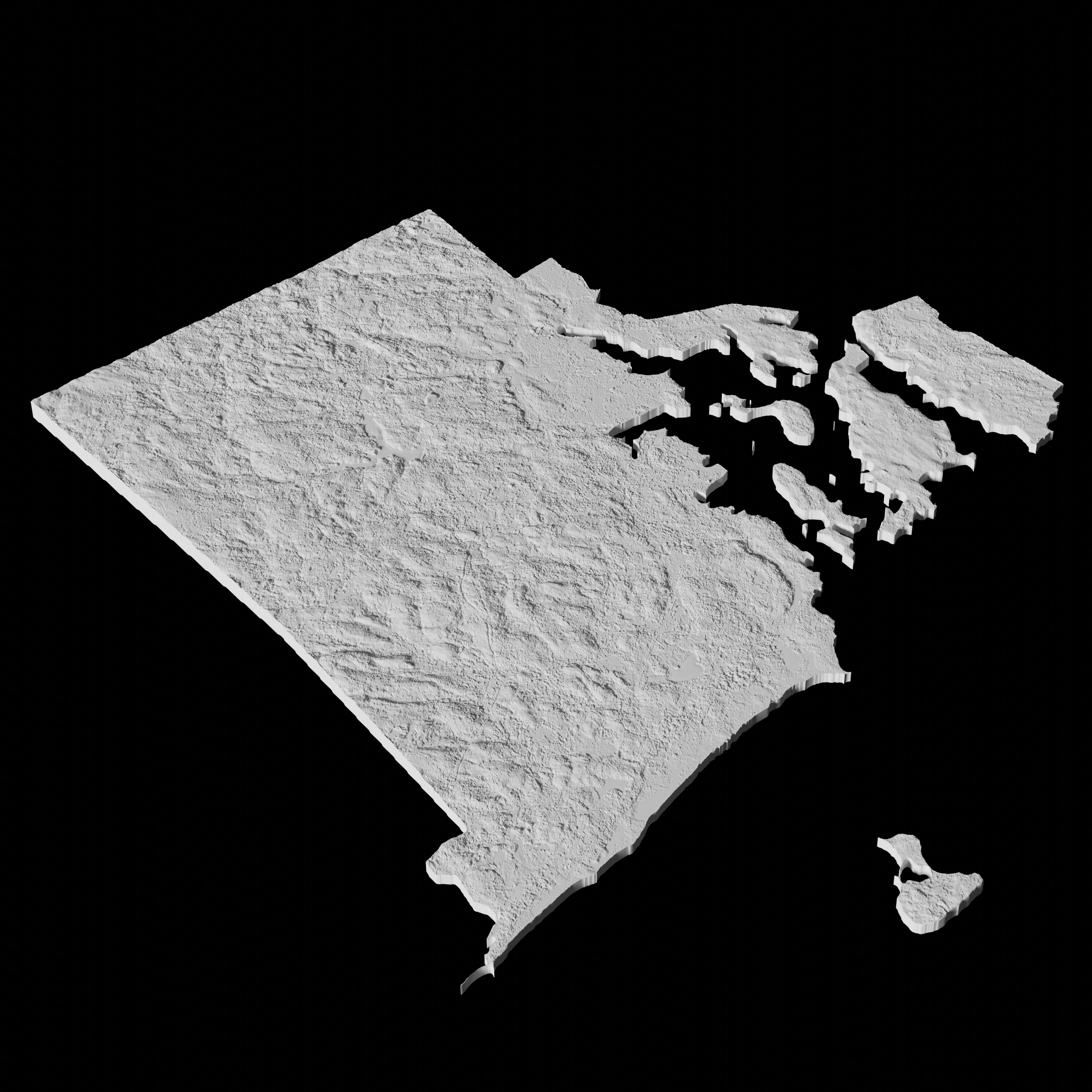 USA State of Rhode Island Topographic Map - 3D Terrain by Codingry