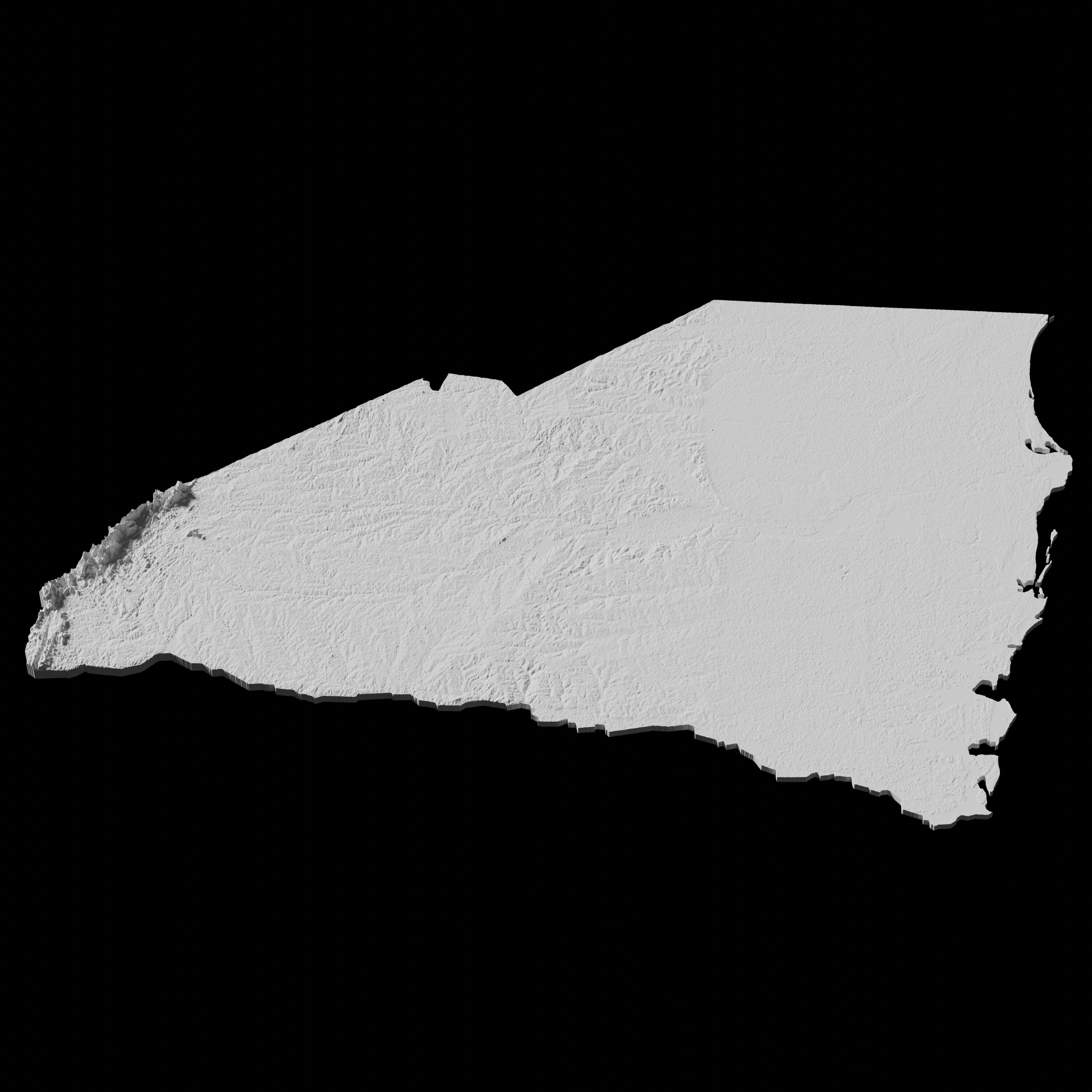 USA State of South Carolina Topographic Map - 3D Terrain by Codingry