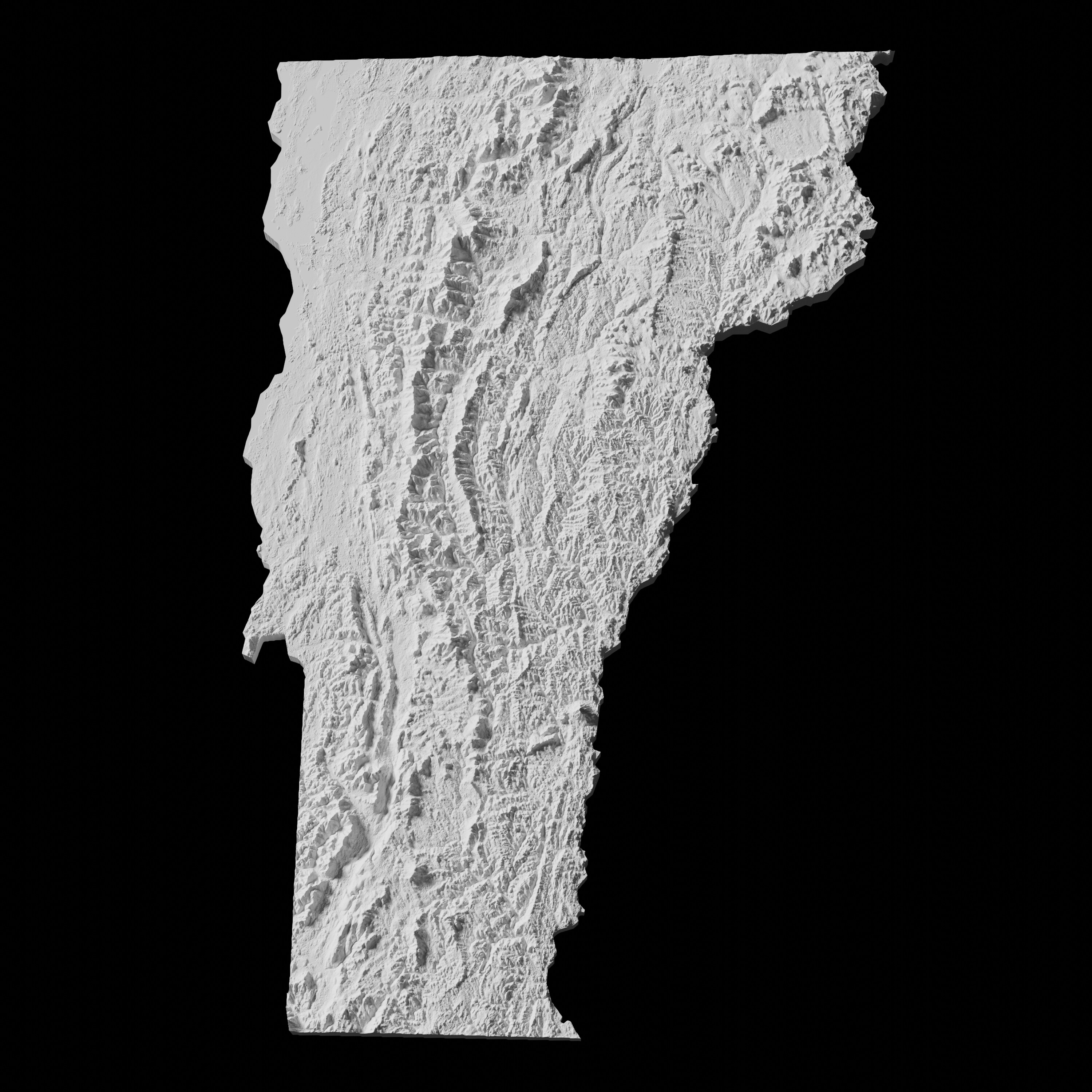 USA State of Vermont Topographic Map - 3D Terrain by Codingry