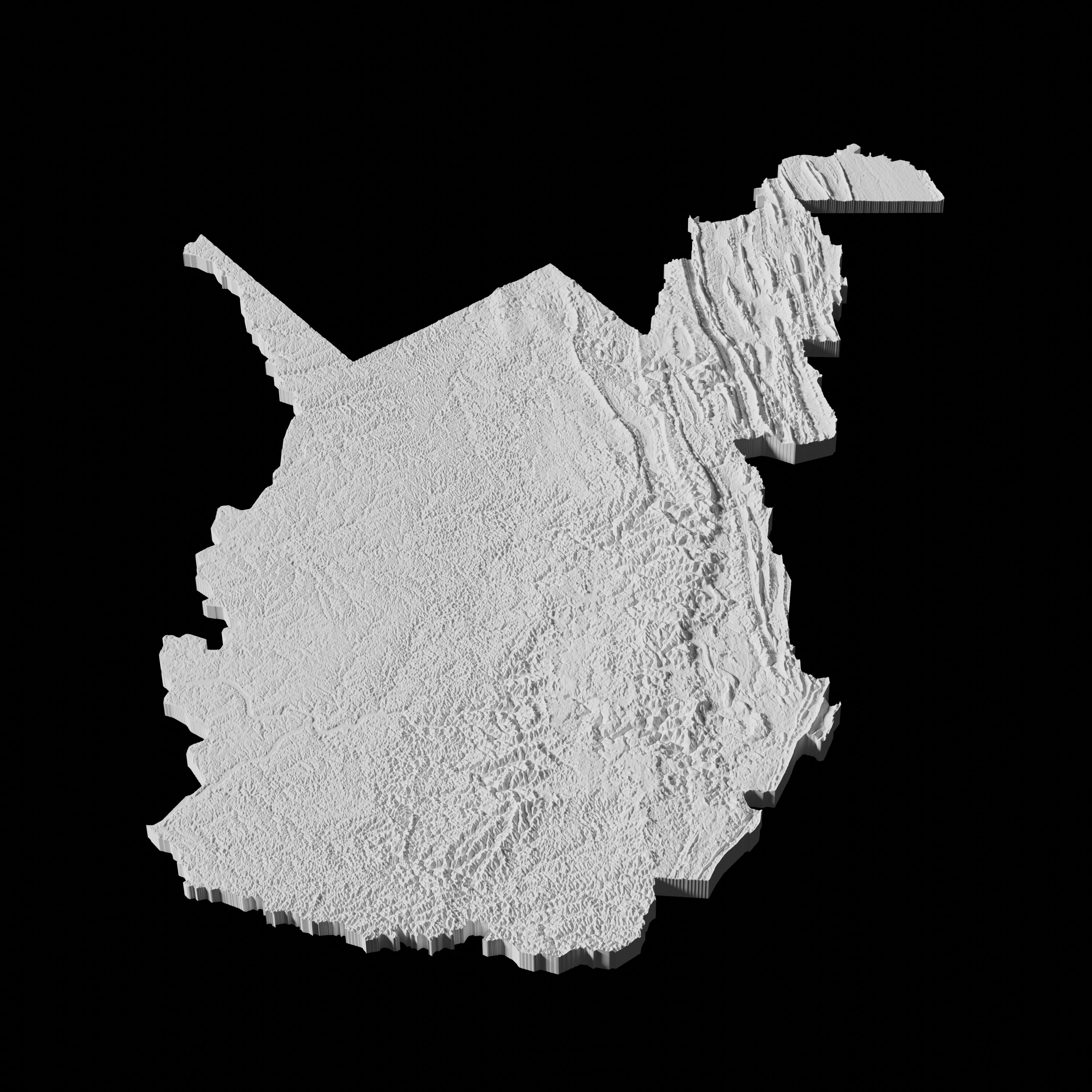 USA State of West Virginia Topographic Map - 3D Terrain by Codingry