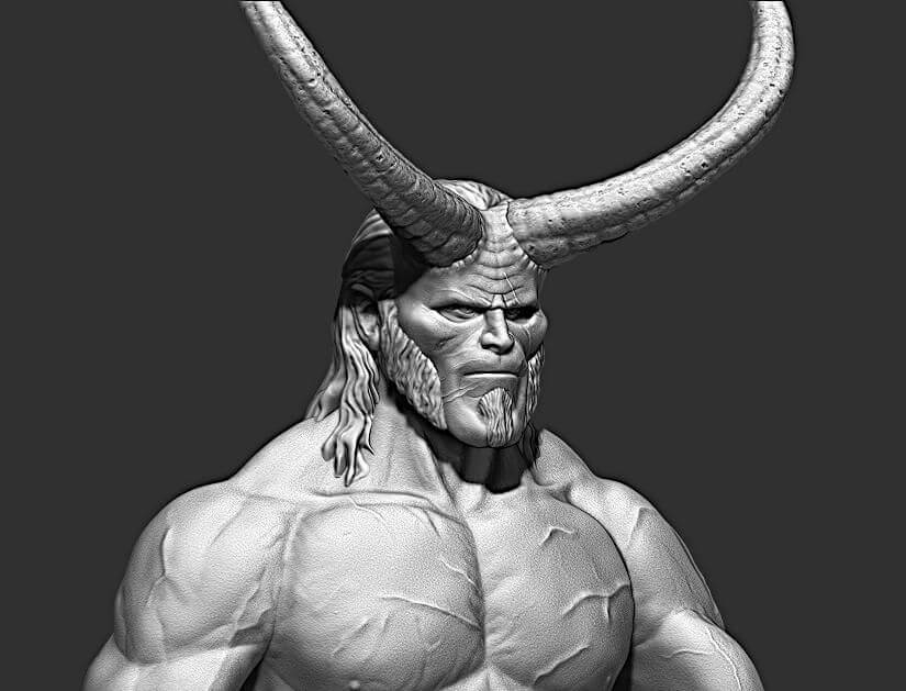 Hellboy Model Printing Assembly 3D Render, Digital Art by Cody3D