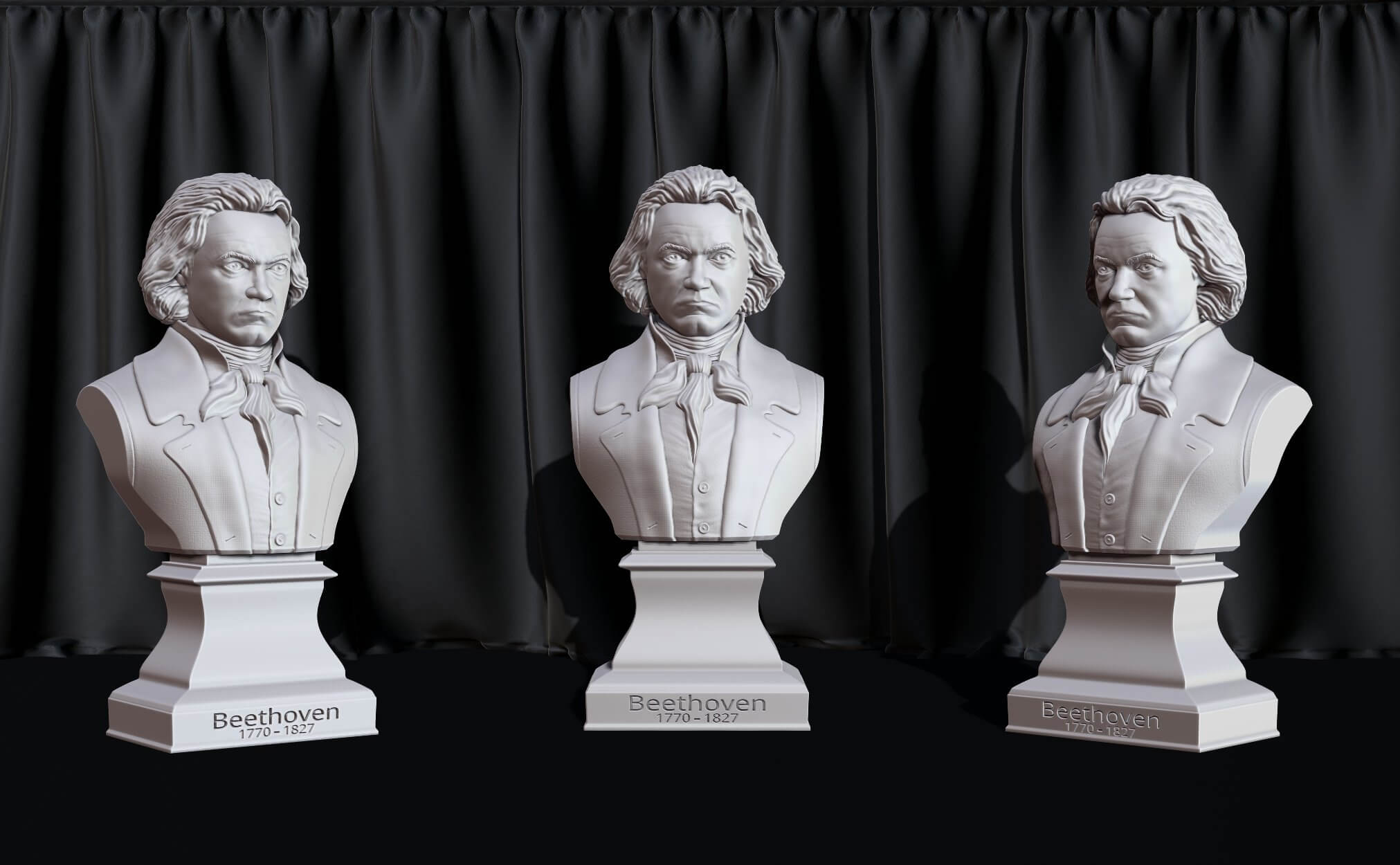 Ludwig Van Beethoven Bust - 3D Model by Cody3D