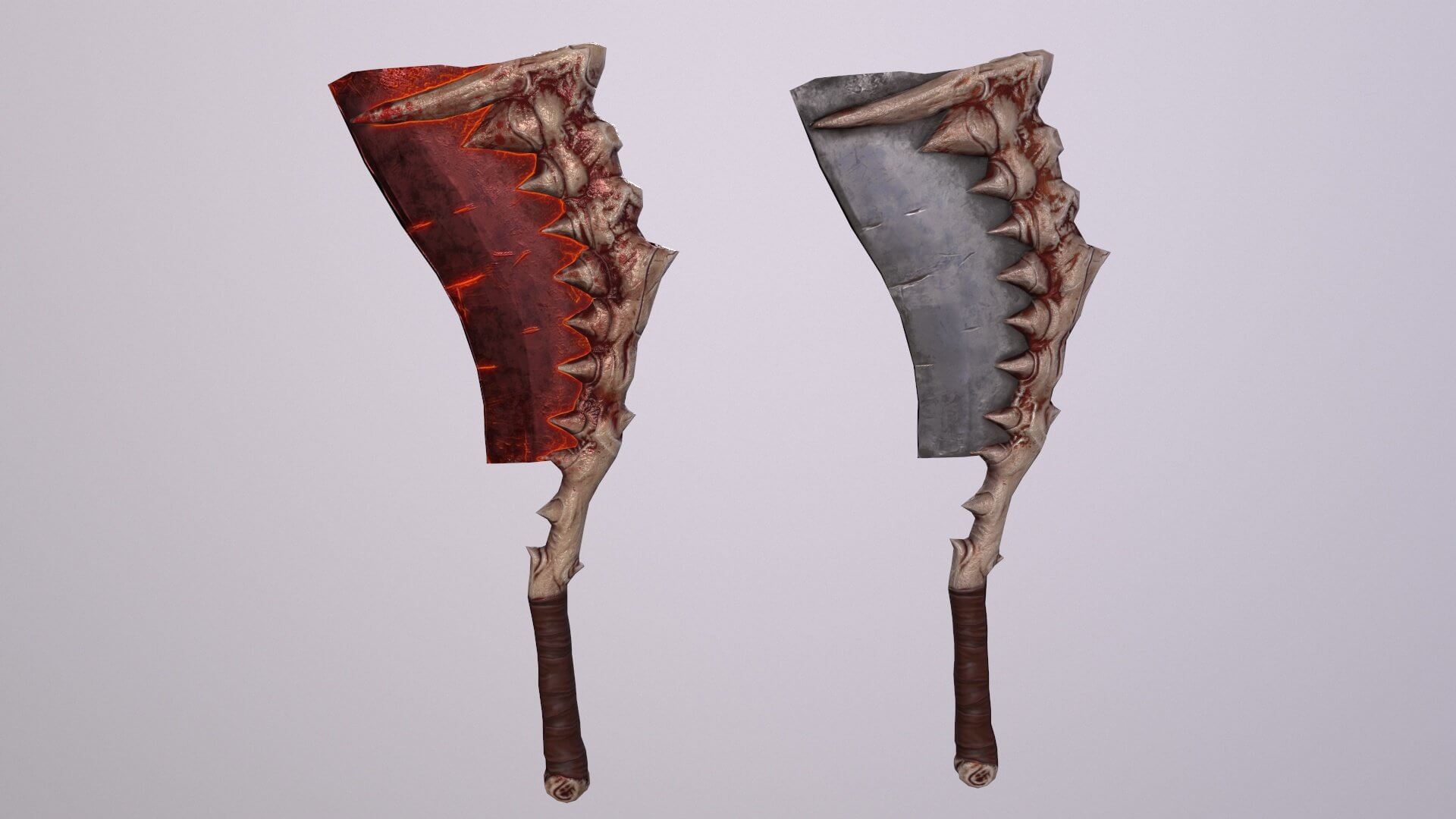 Fantasy Bone Axe - 3D Model by Coffeemill