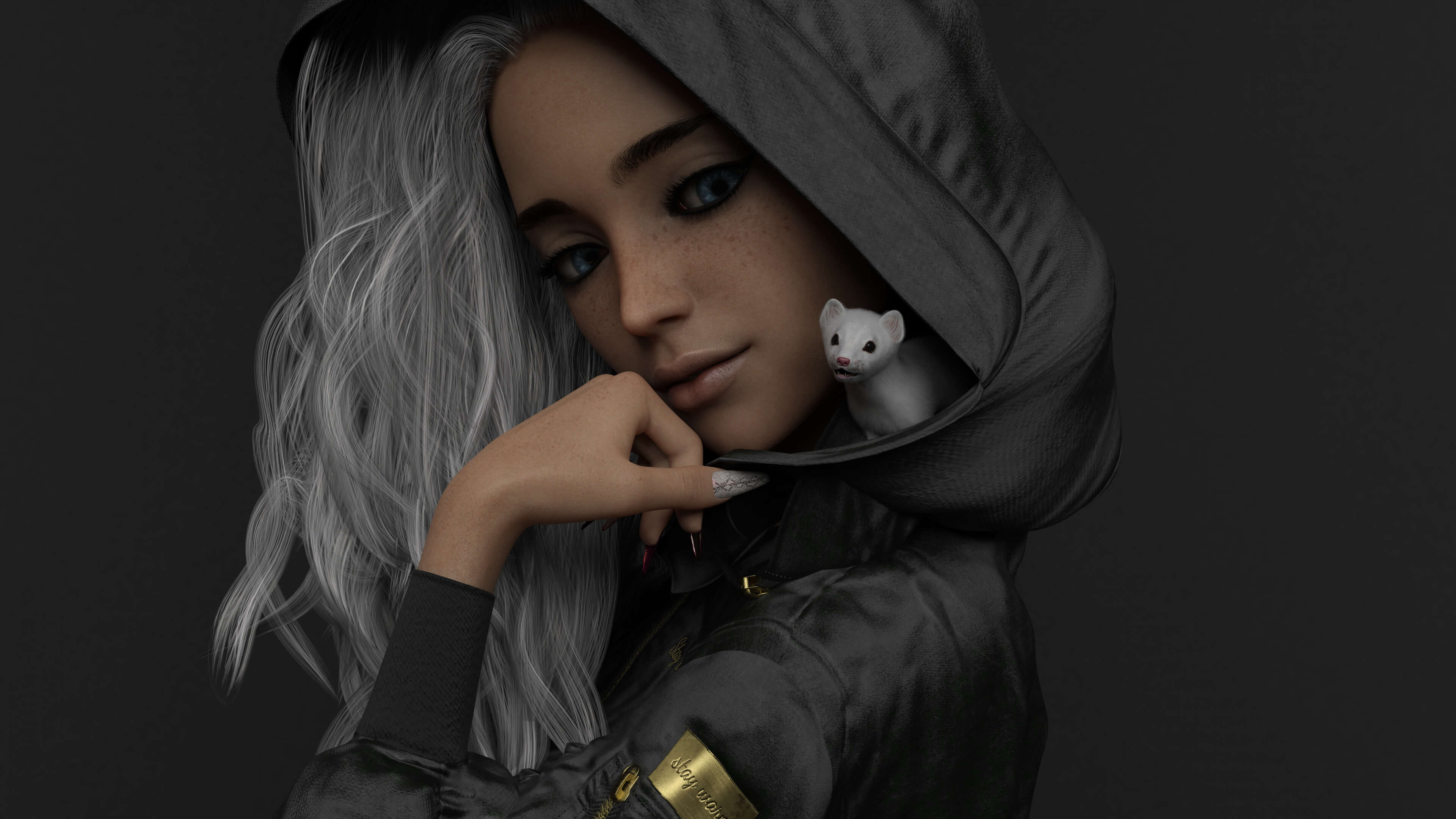 Alea's little one 3D Render, Digital Art by ColeMcKay