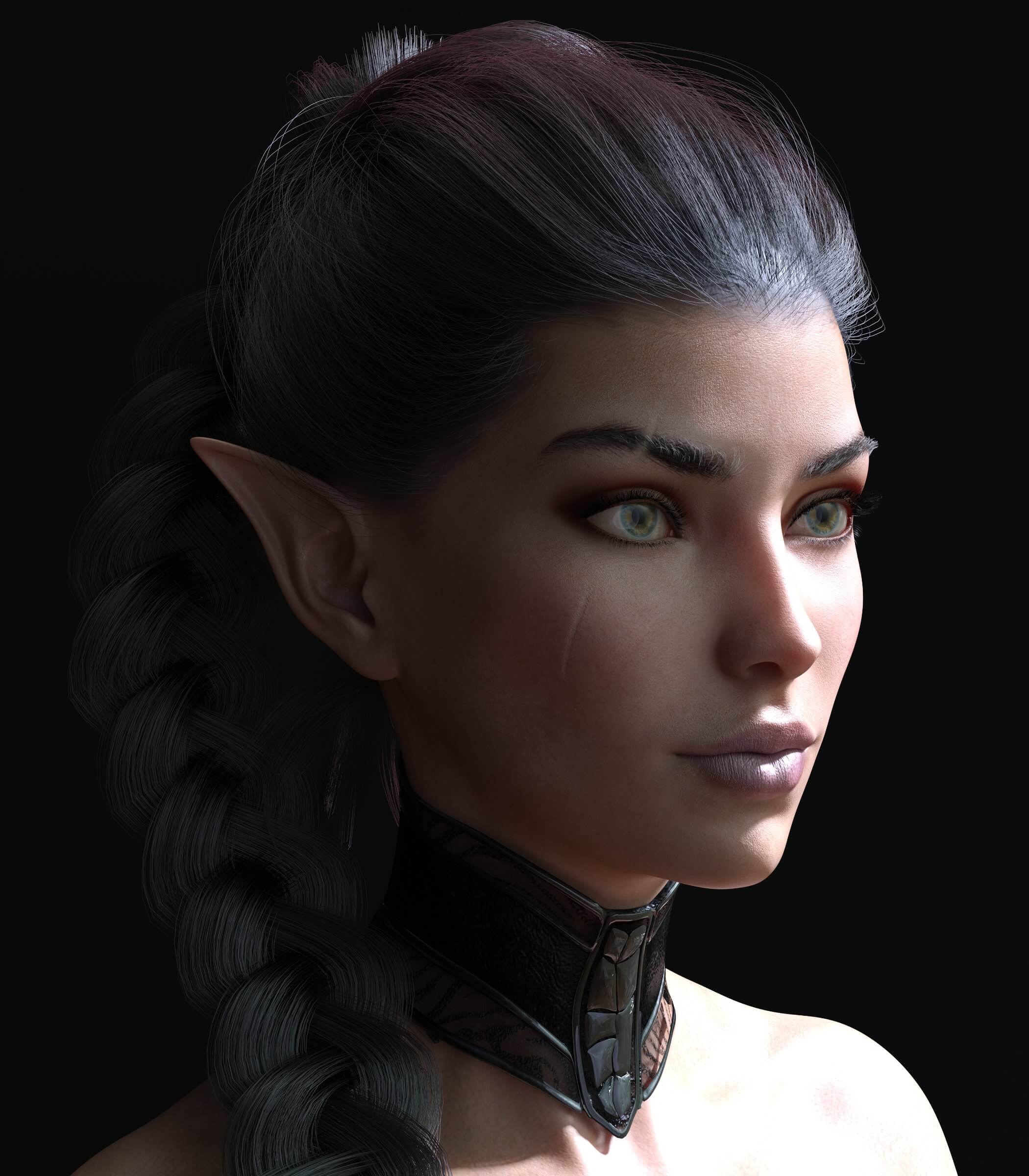 Sarya's Portrait 3D Render, Digital Art by ColeMcKay