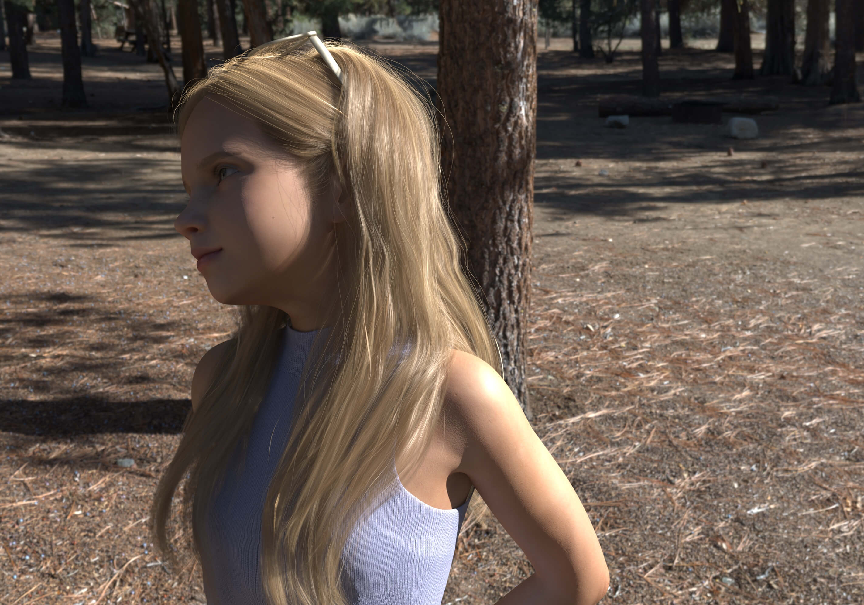 Peace in the woods 3D Render, Digital Art by coltone