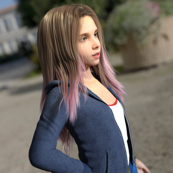 Amanda with her friend 3D Render | RenderHub Gallery