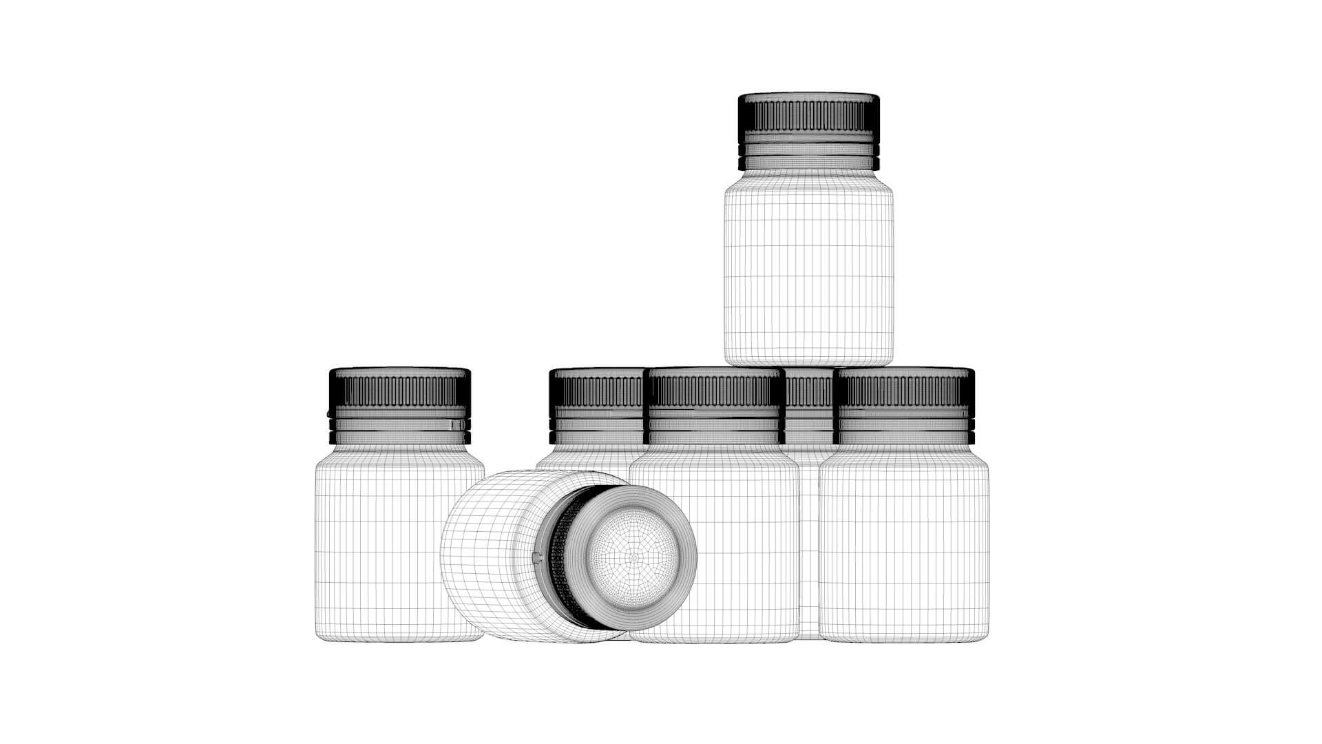 Gouache Color Paint Jars - 3D Model by coppermilk