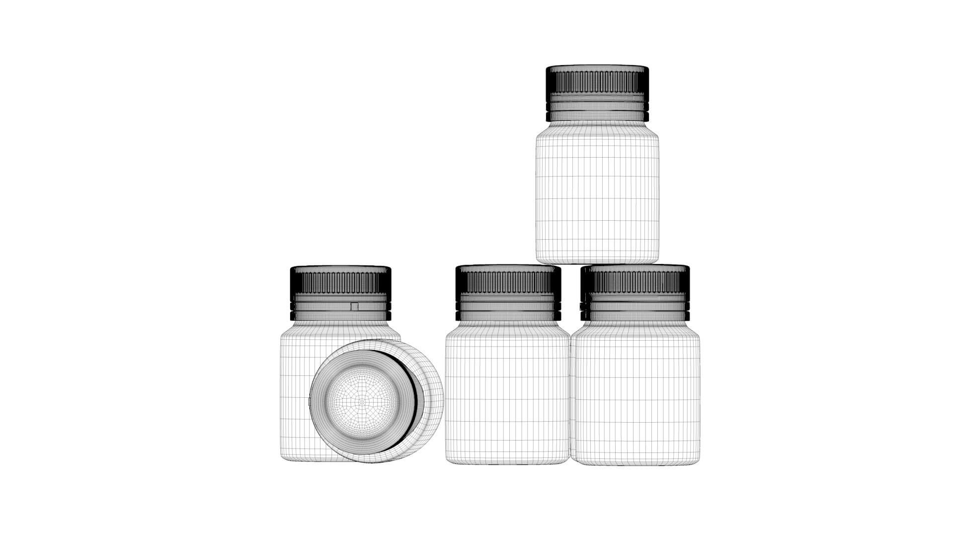 Gouache Color Paint Jars - 3D Model by coppermilk