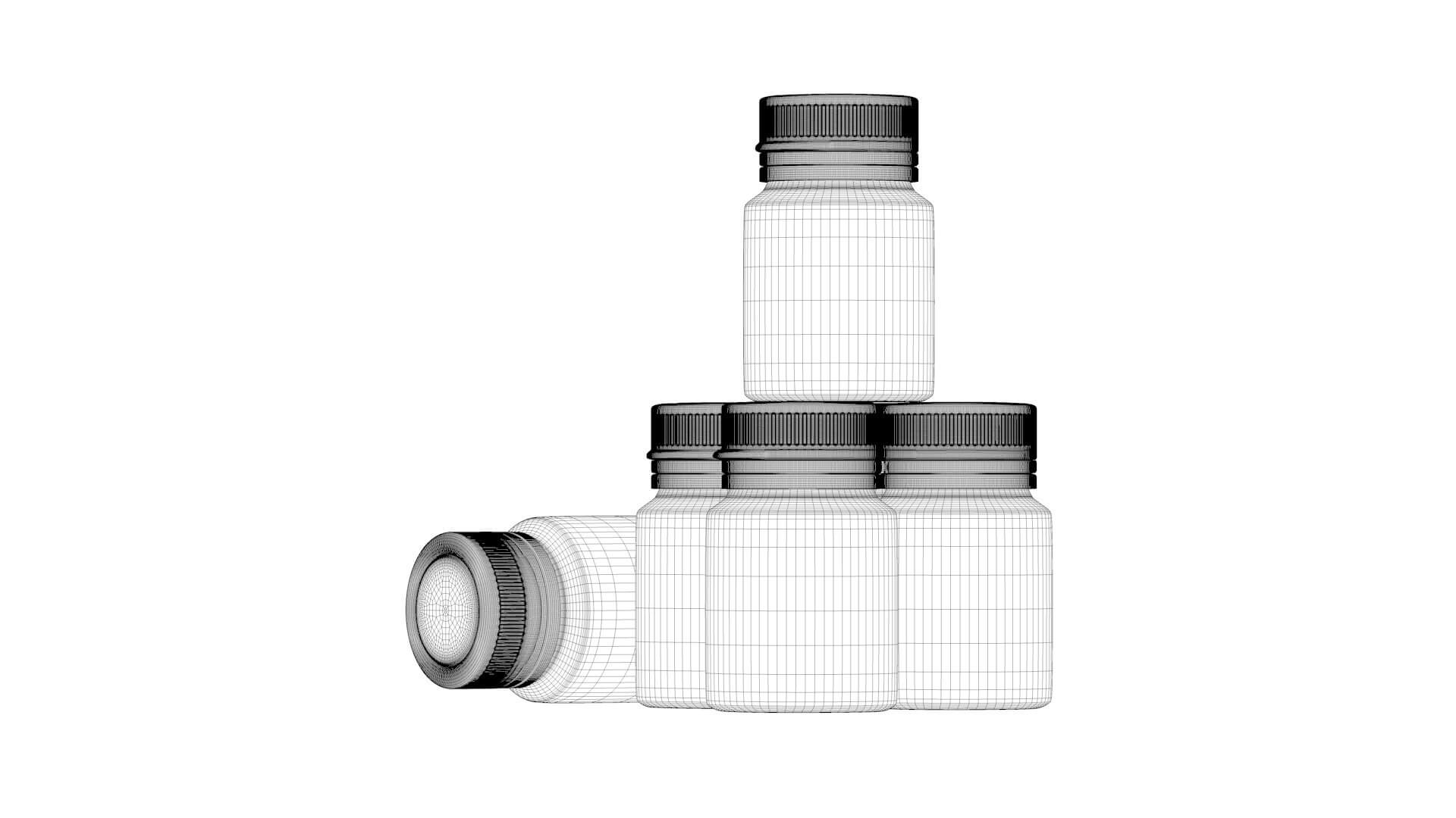 Gouache Color Paint Jars - 3D Model by coppermilk