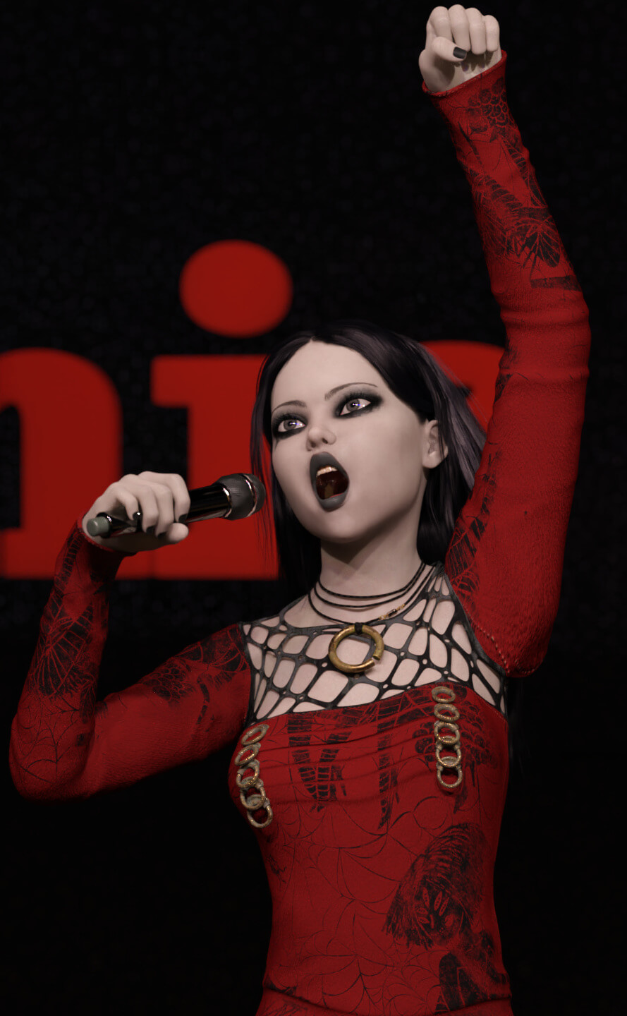 Reina, Solo Set 3D Render, Digital Art by cosmicship