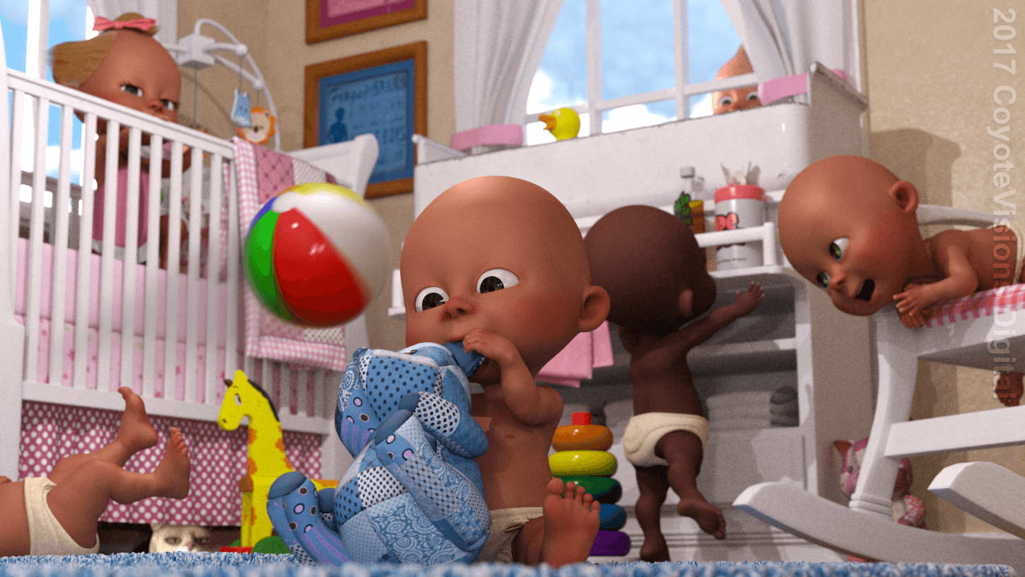 Smart Kitty 3D Render, Digital Art by coyotevision