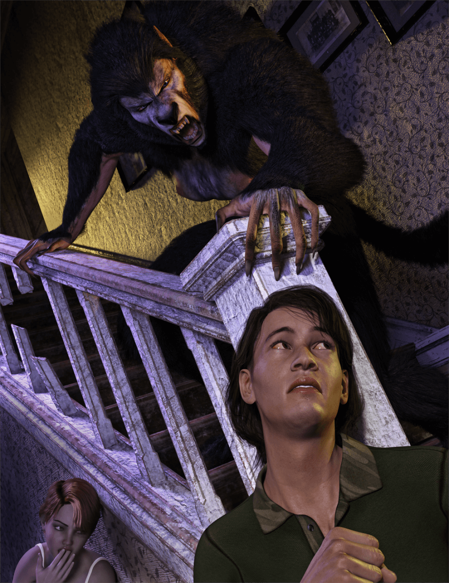 Stay Still, Stay Quiet 3D Render, Digital Art by coyotevision