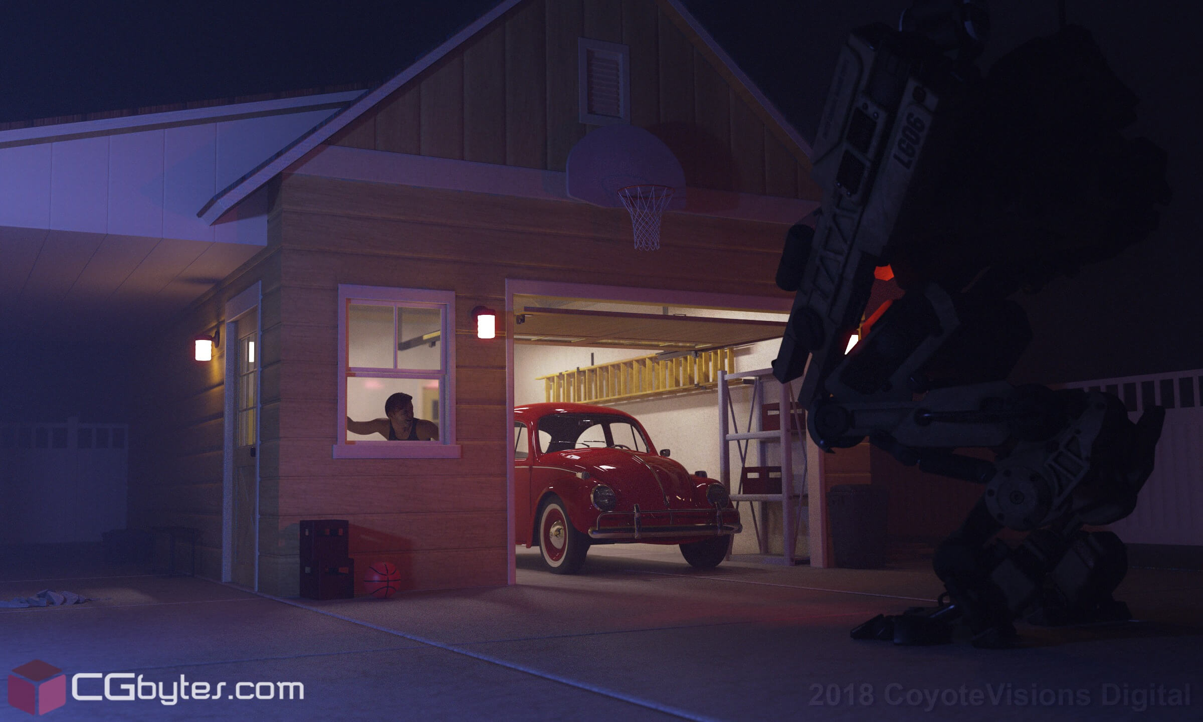 Who's Out There? 3D Render, Digital Art by coyotevision